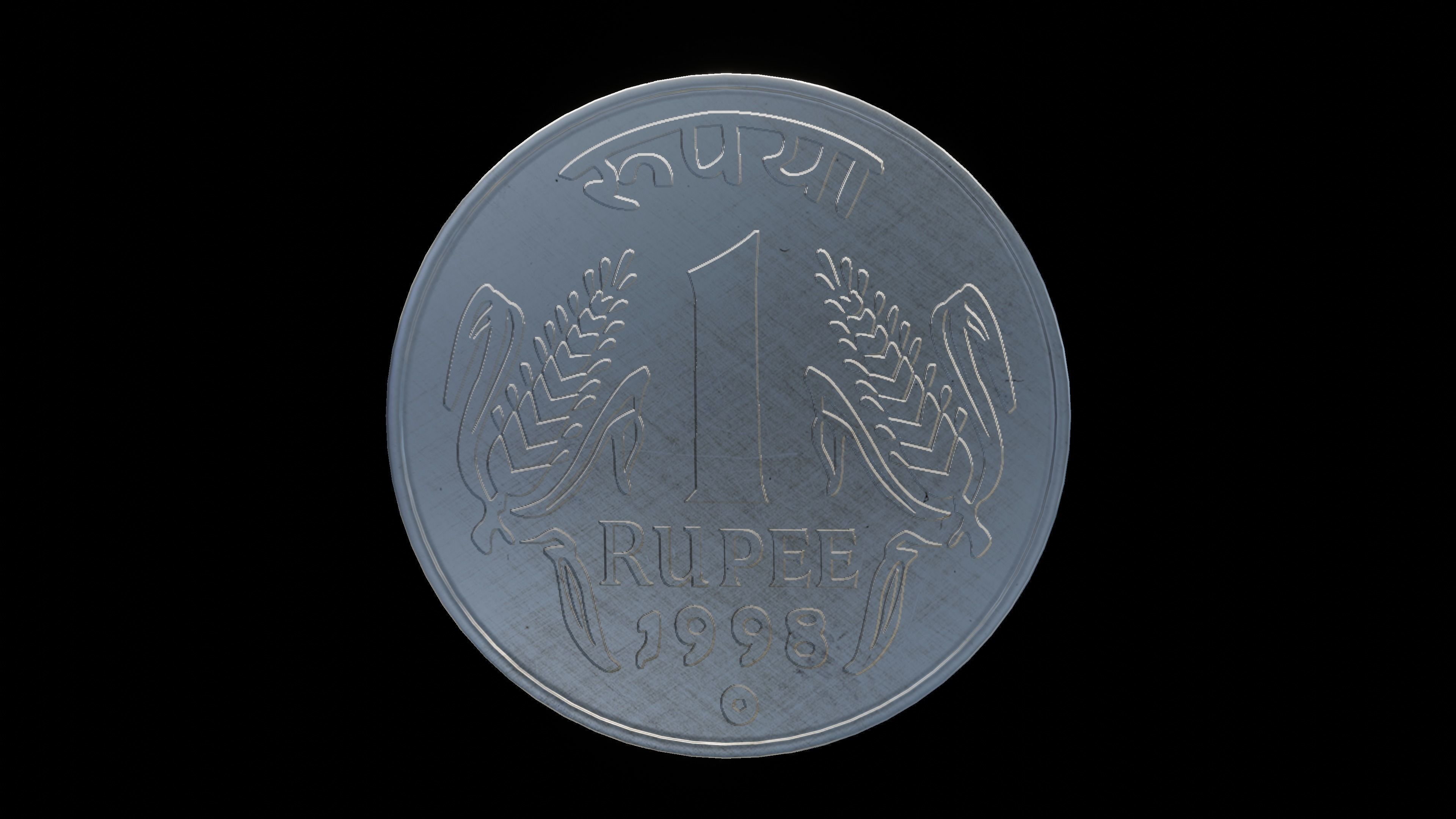 3D model Indian One Rupee Coin VR / AR / low-poly | CGTrader