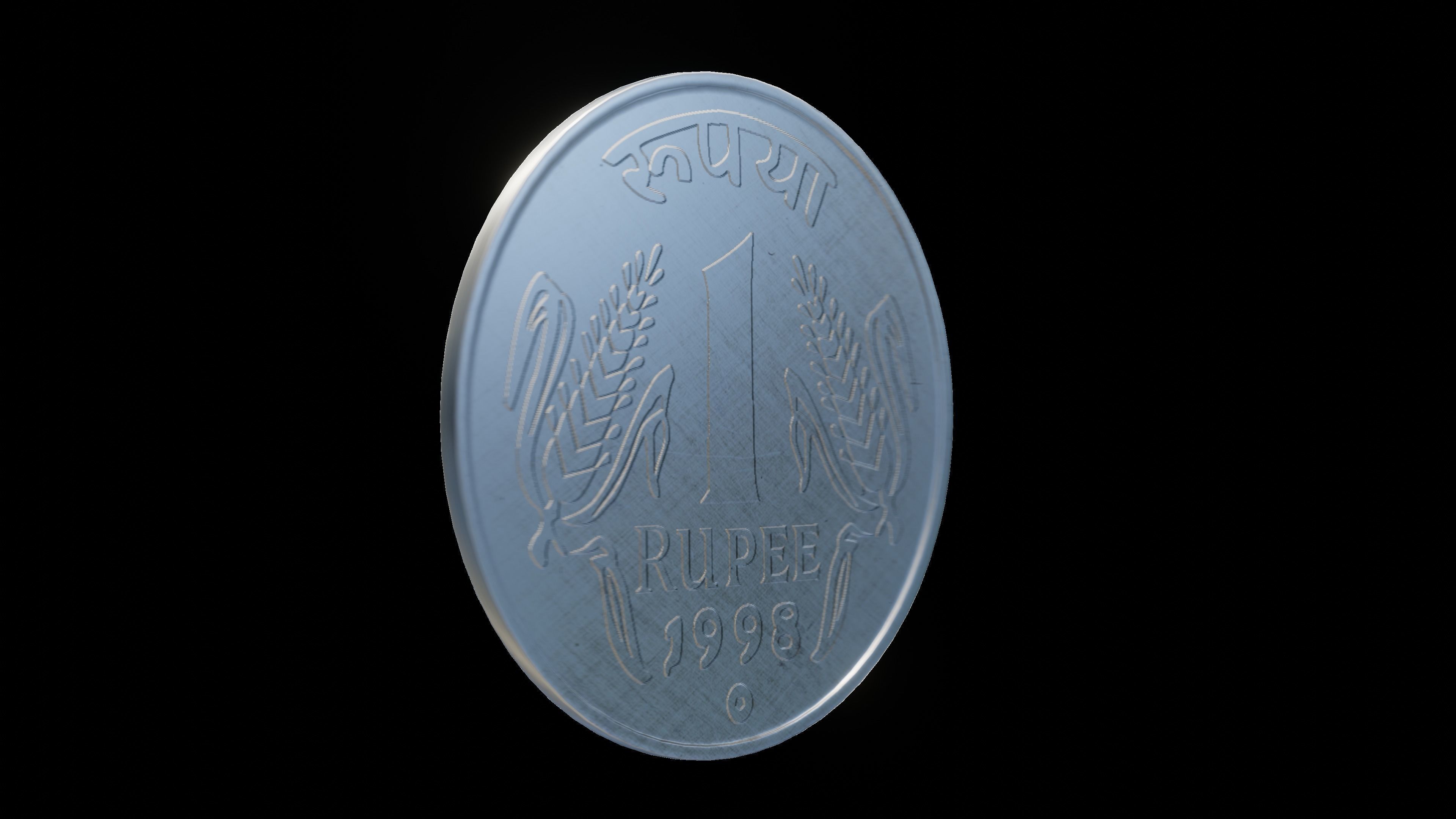 3D model Indian One Rupee Coin VR / AR / low-poly | CGTrader