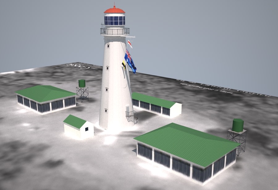 The Sandy Cape Lighthouse Low poly 3D model | CGTrader
