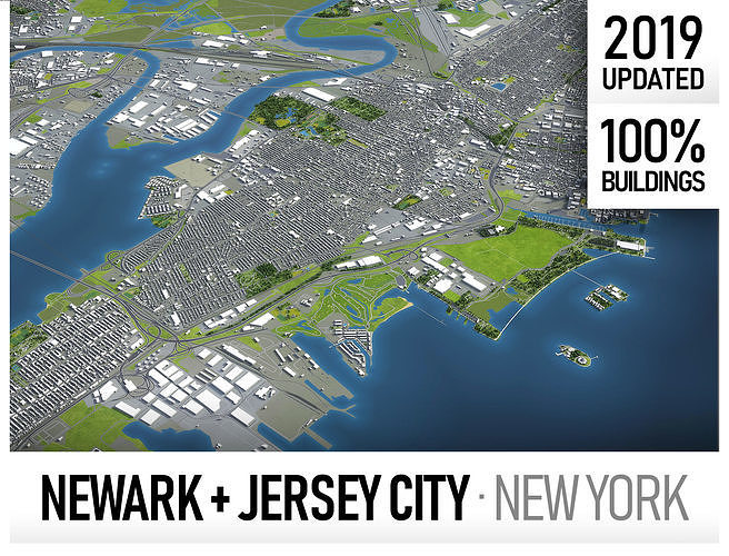 3D model Newark VR / AR / low-poly | CGTrader