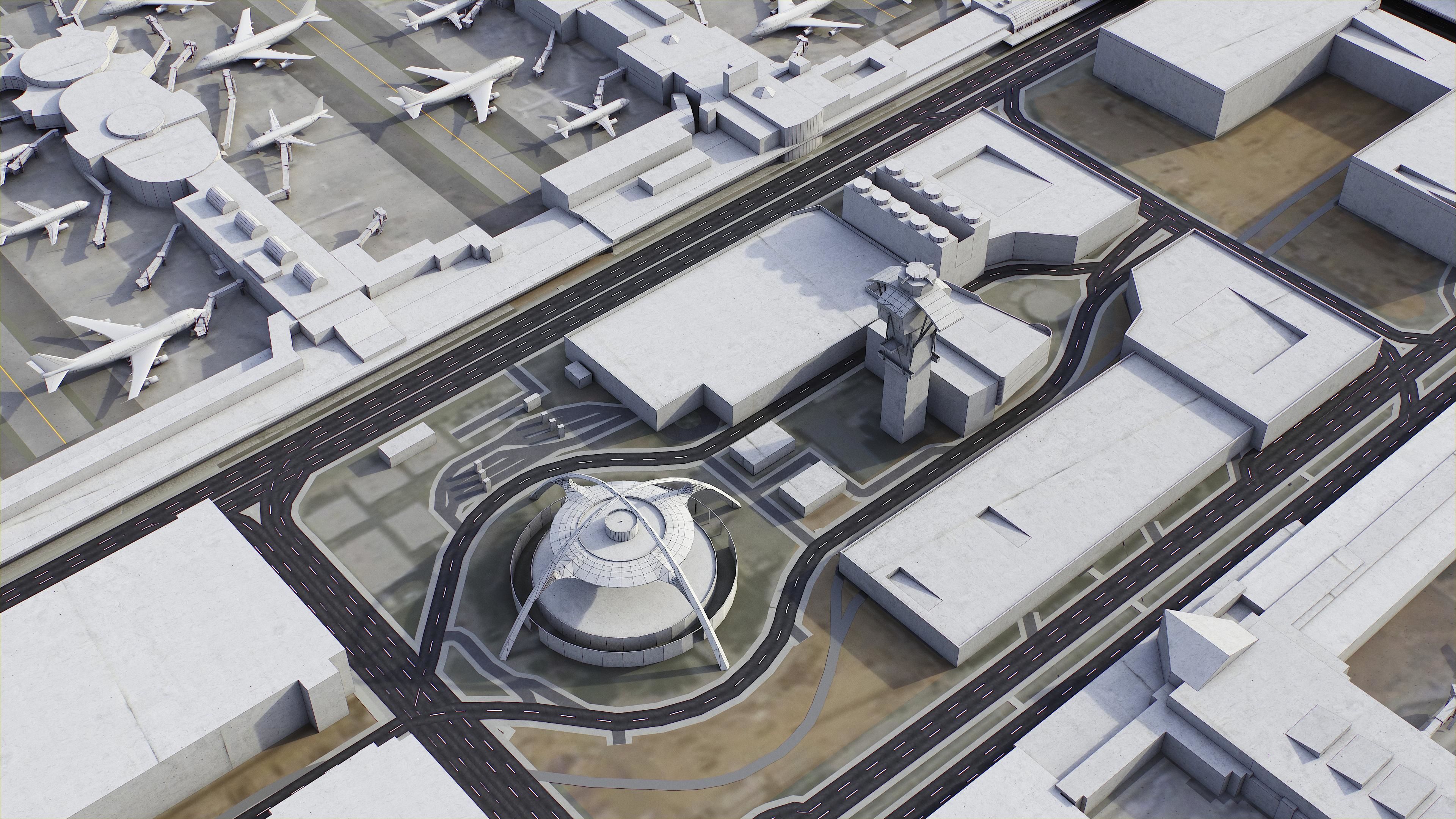 3D model Los Angeles Airport VR / AR / low-poly | CGTrader