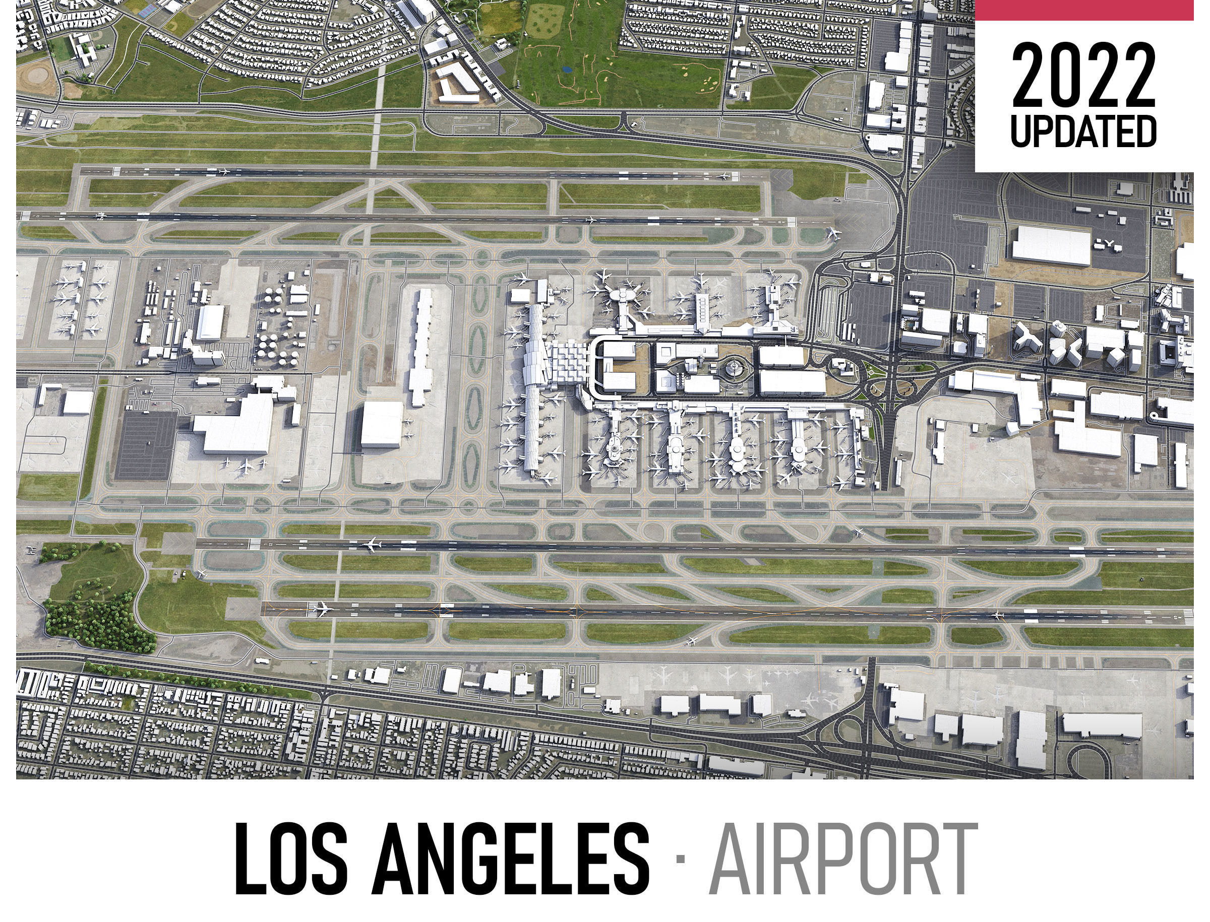3D model Los Angeles Airport VR / AR / low-poly | CGTrader