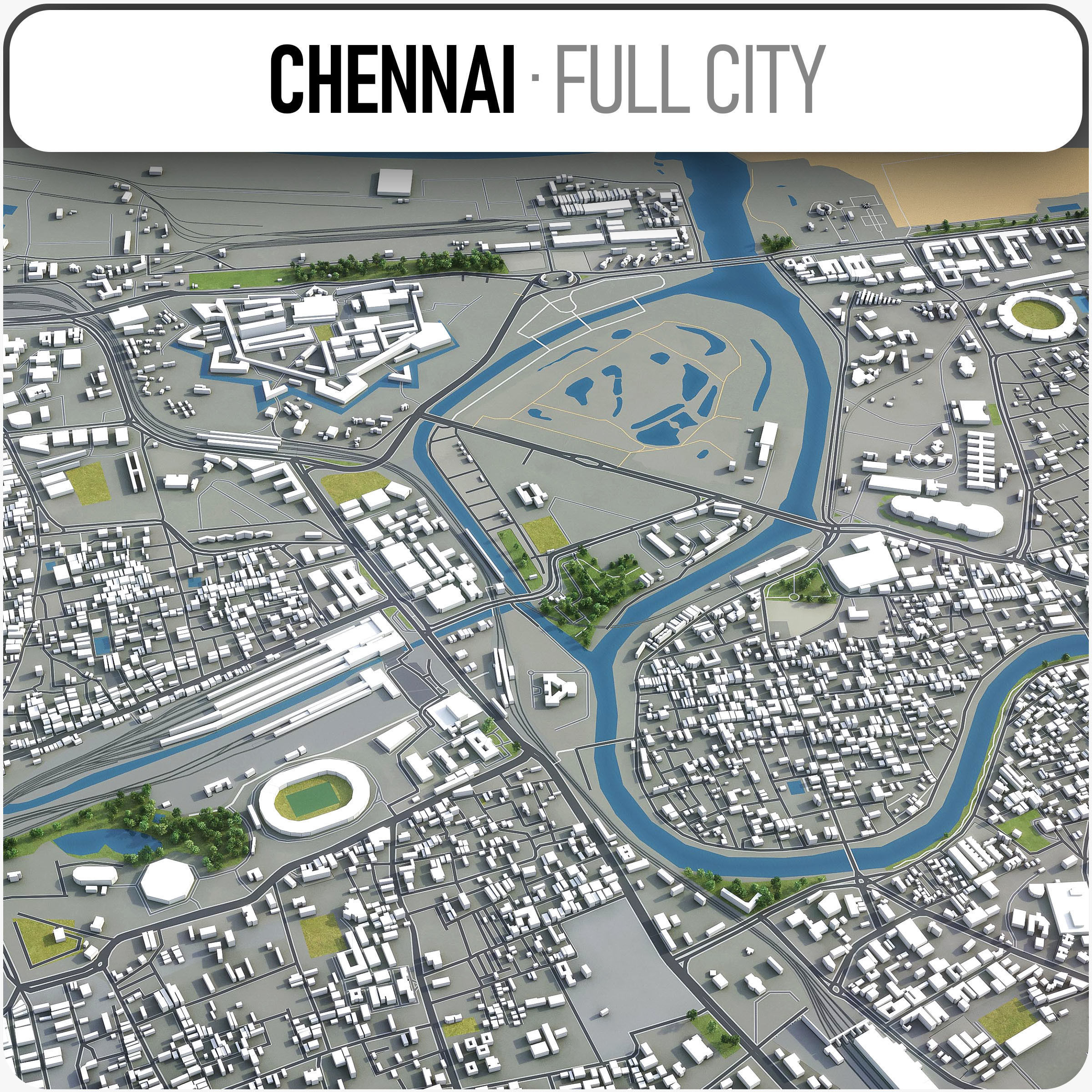 3D model Chennai VR / AR / low-poly | CGTrader