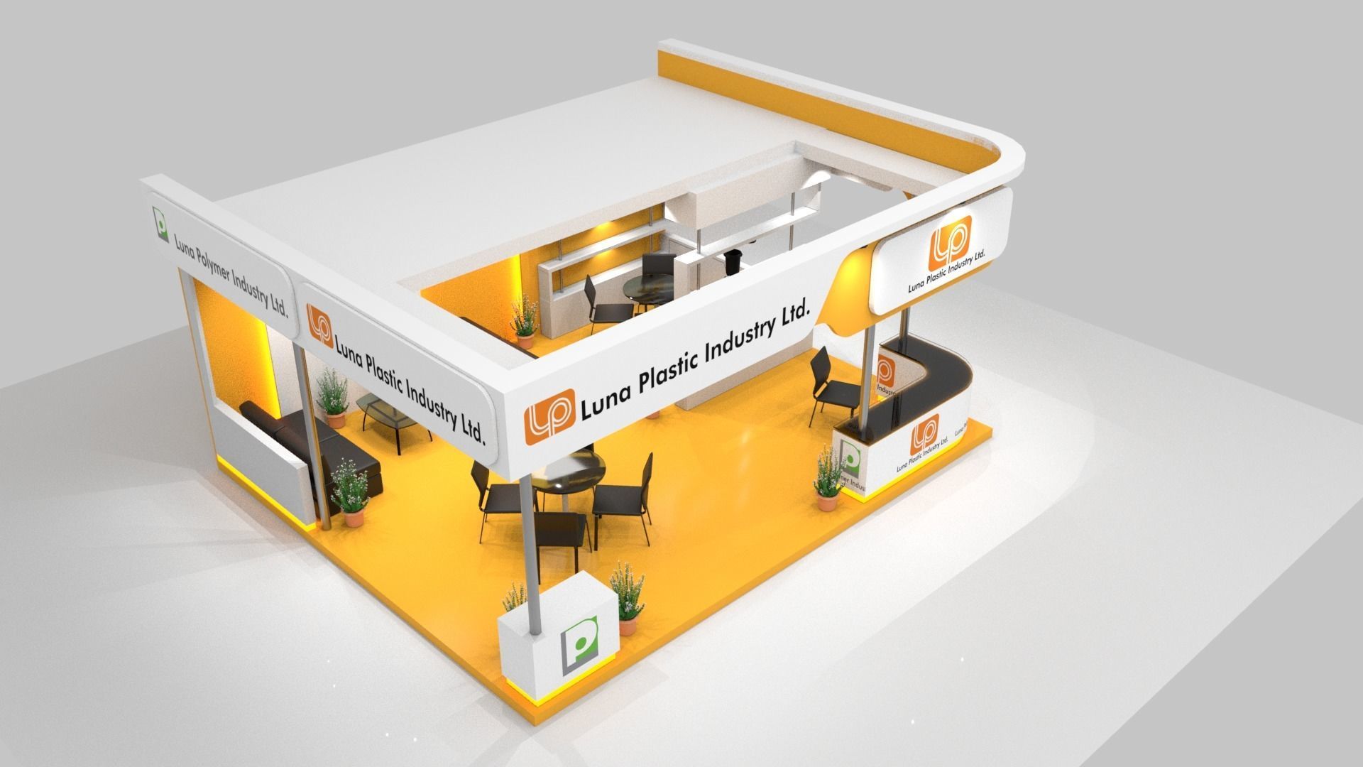 Exhibition stall 6m x 5m size 3D model | CGTrader