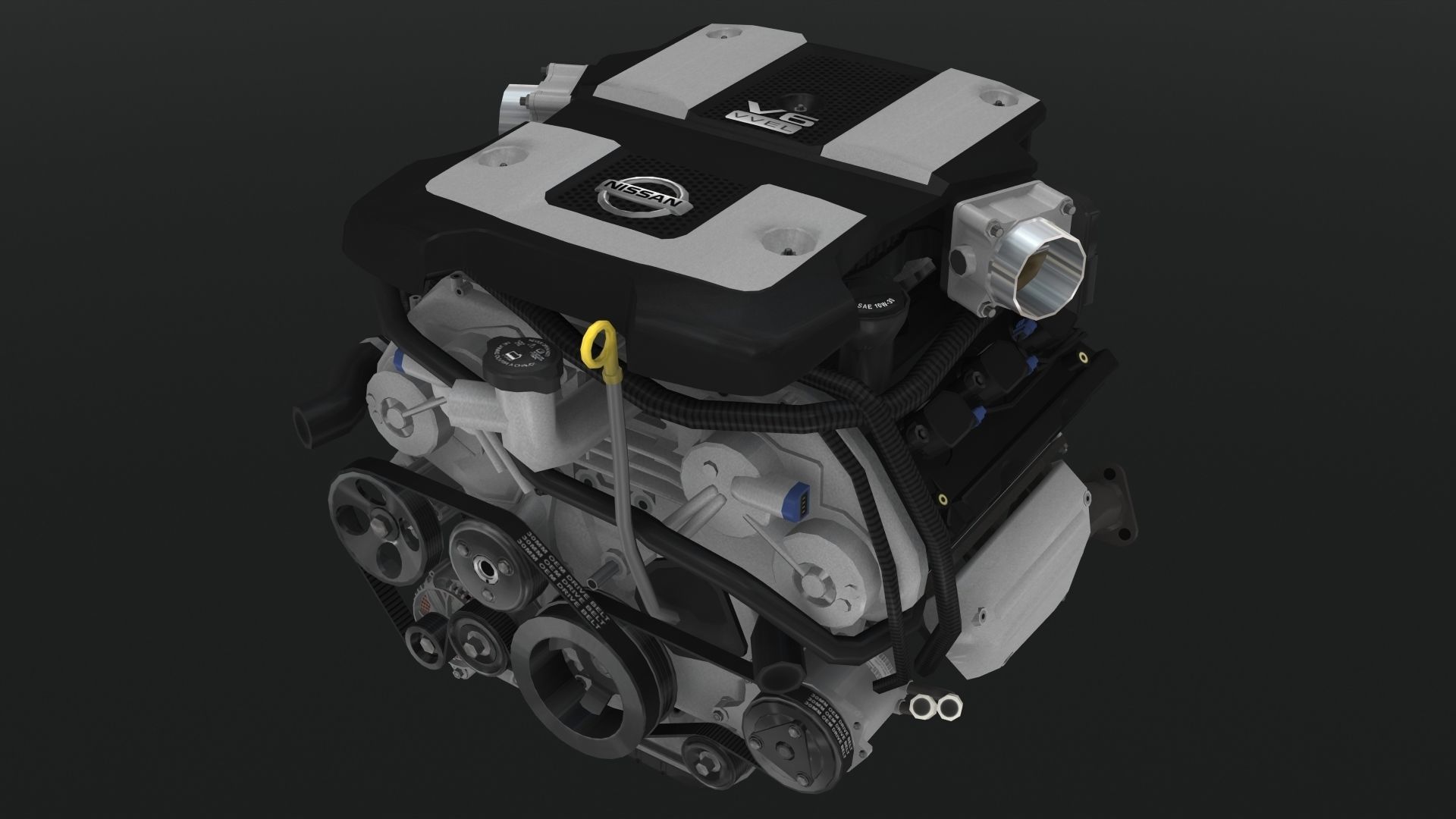 3D model Nissan 370z VQ37VHR engine VR / AR / low-poly | CGTrader