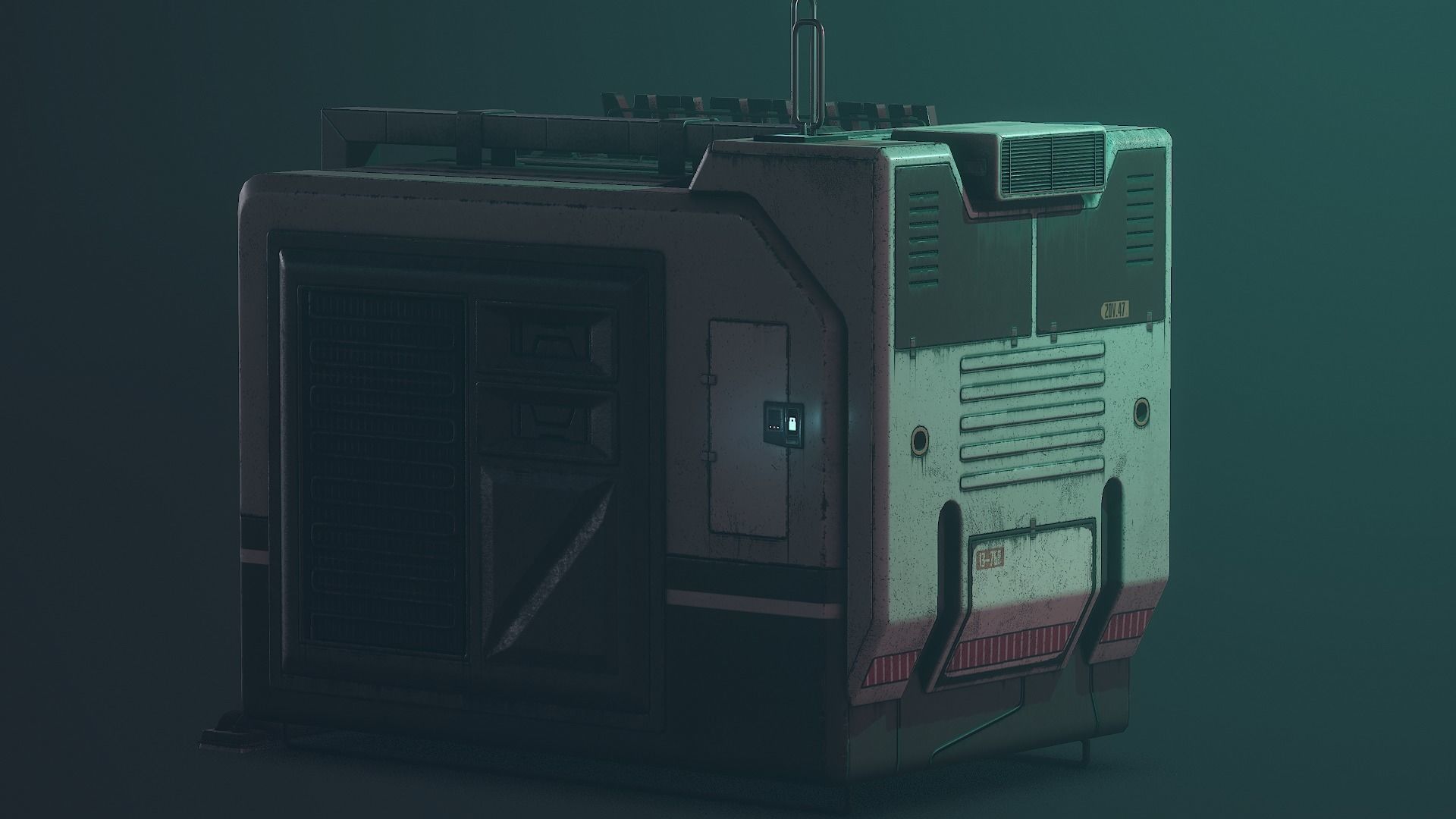 3D model Cyberpunk Holocom Booth VR / AR / low-poly animated | CGTrader