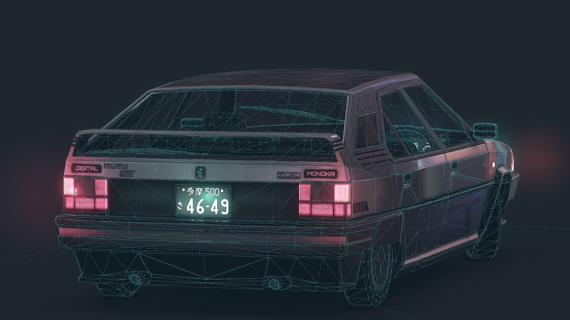 3D model Lowpoly Retro 1980s Sport Hatchback VR / AR / low-poly | CGTrader