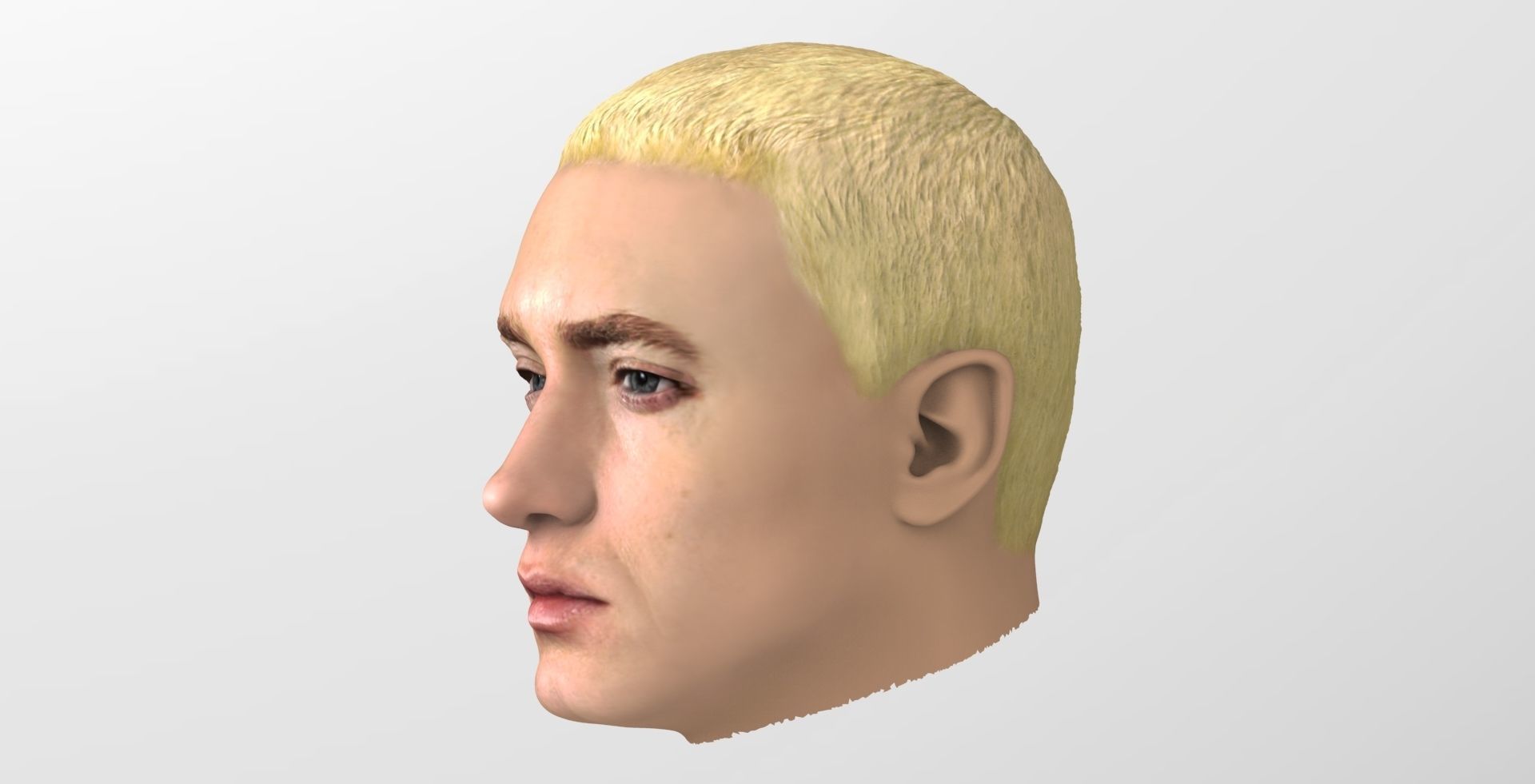 Eminem head of person with blonde hair 3D model | CGTrader