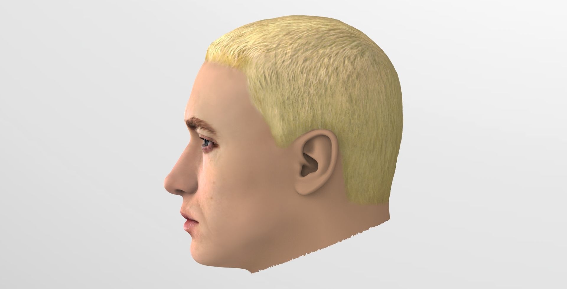Eminem head of person with blonde hair 3D model | CGTrader