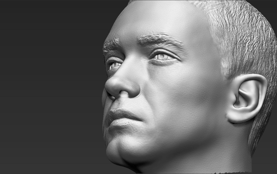 Eminem head of person with blonde hair 3D model | CGTrader