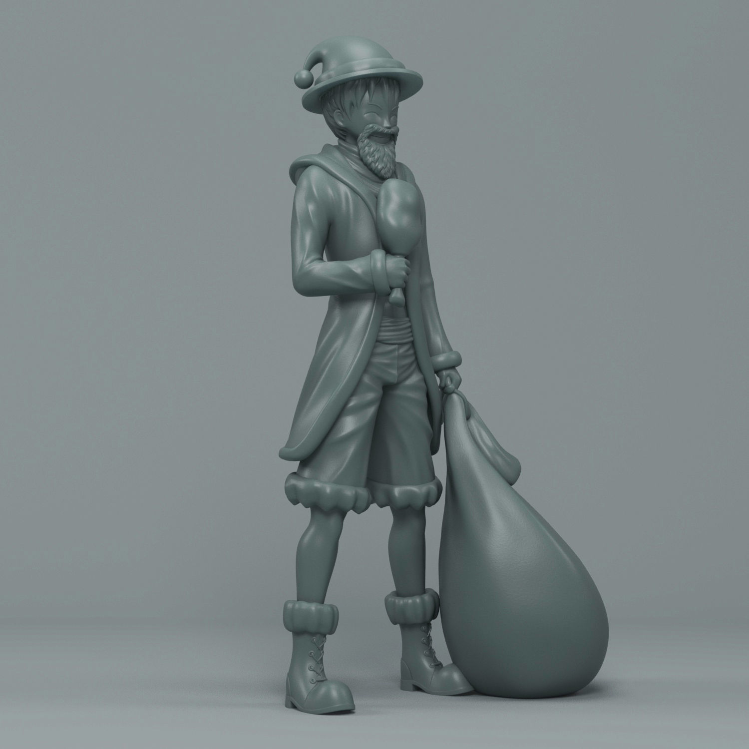 Santa Luffy 3D model 3D printable | CGTrader