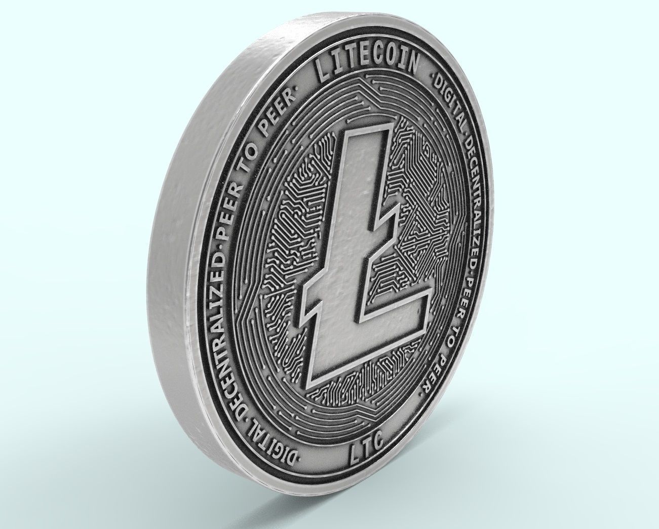 Litecoin LTC 3d model 3D model | CGTrader