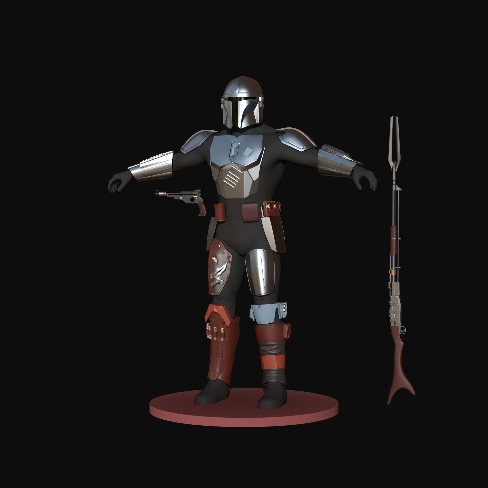 The Mandalorian Beskar Full Armor For Cosplay 3D model 3D printable ...