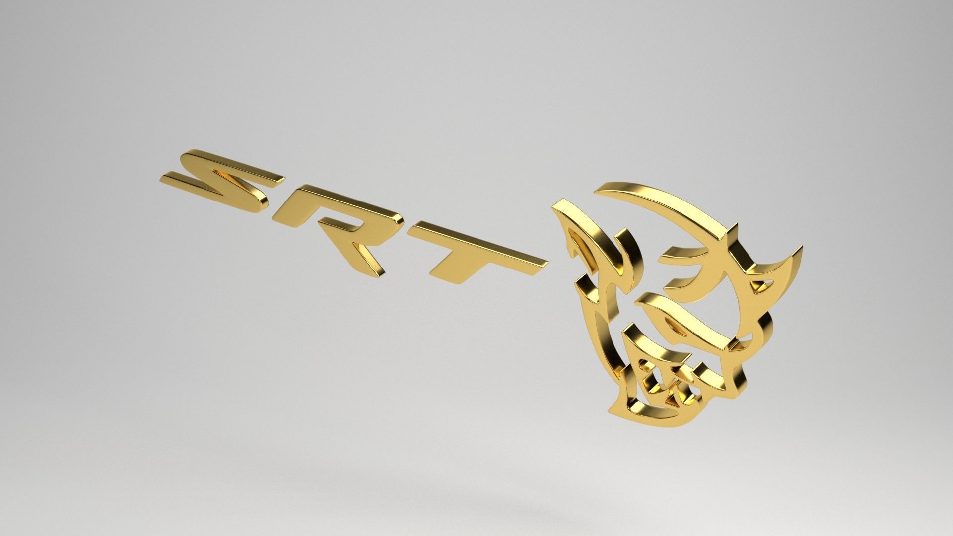 SRT demon logo 3D model | CGTrader