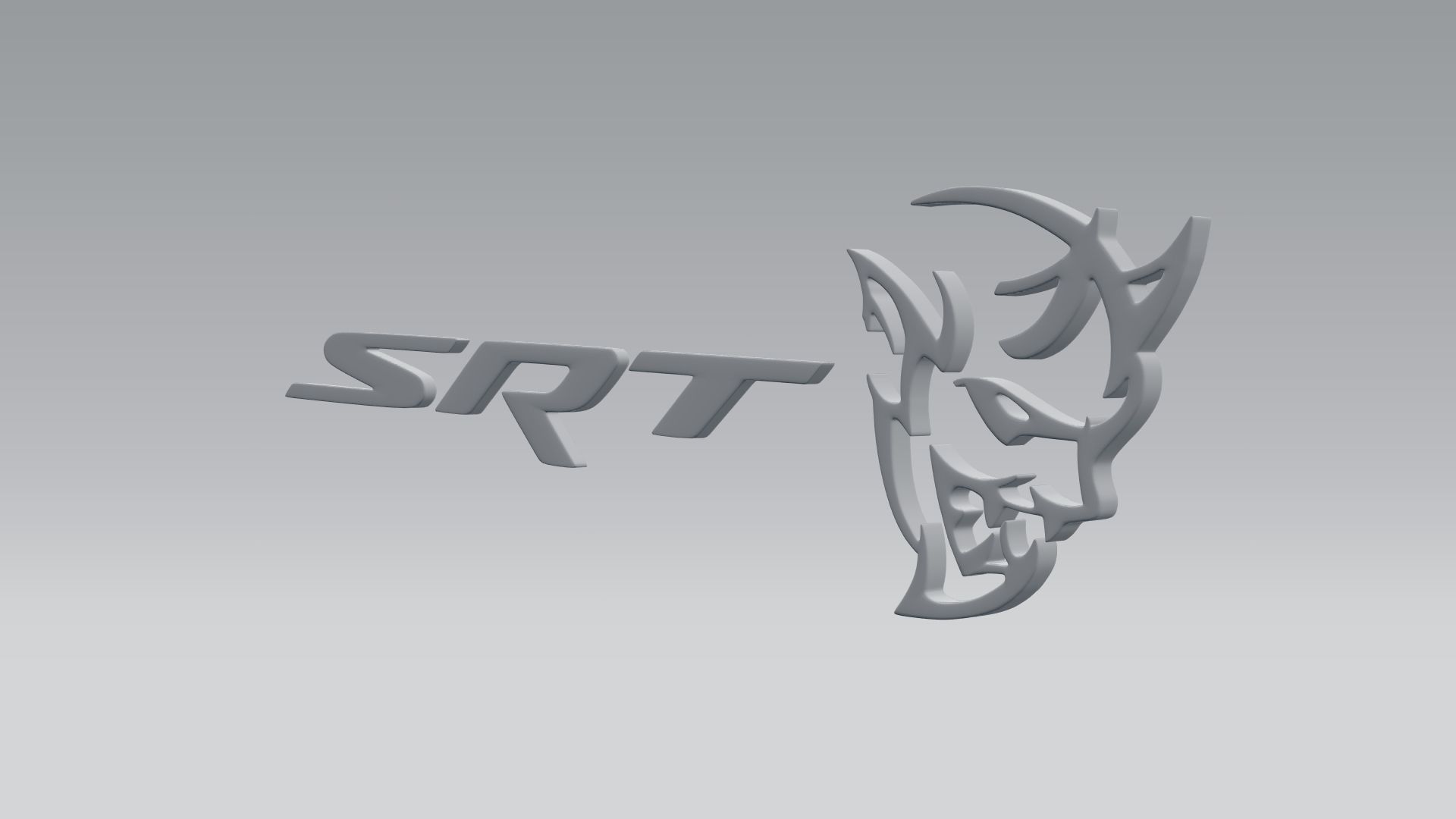 SRT demon logo 3D model | CGTrader