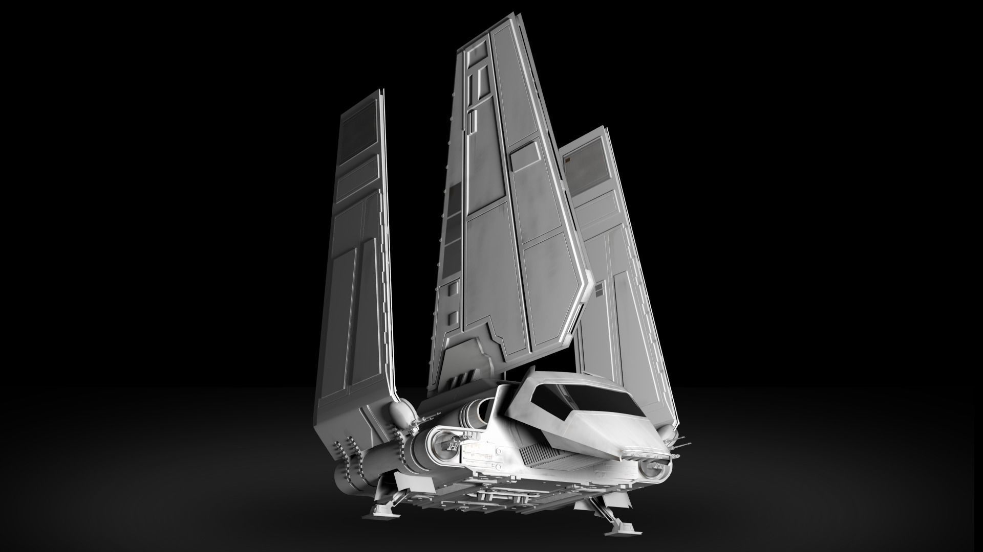 Star Wars Imperial Shuttle free 3D model rigged | CGTrader
