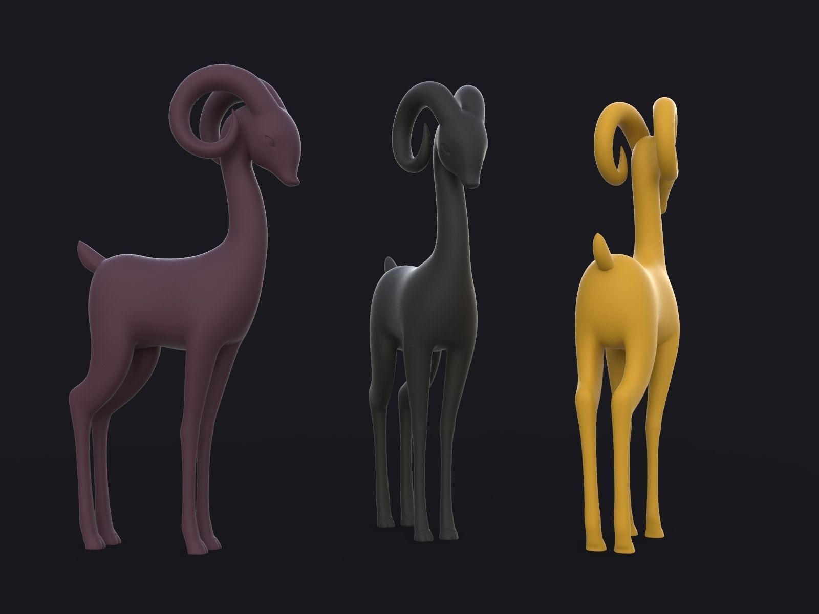 deer 3d model 3D model 3D printable | CGTrader