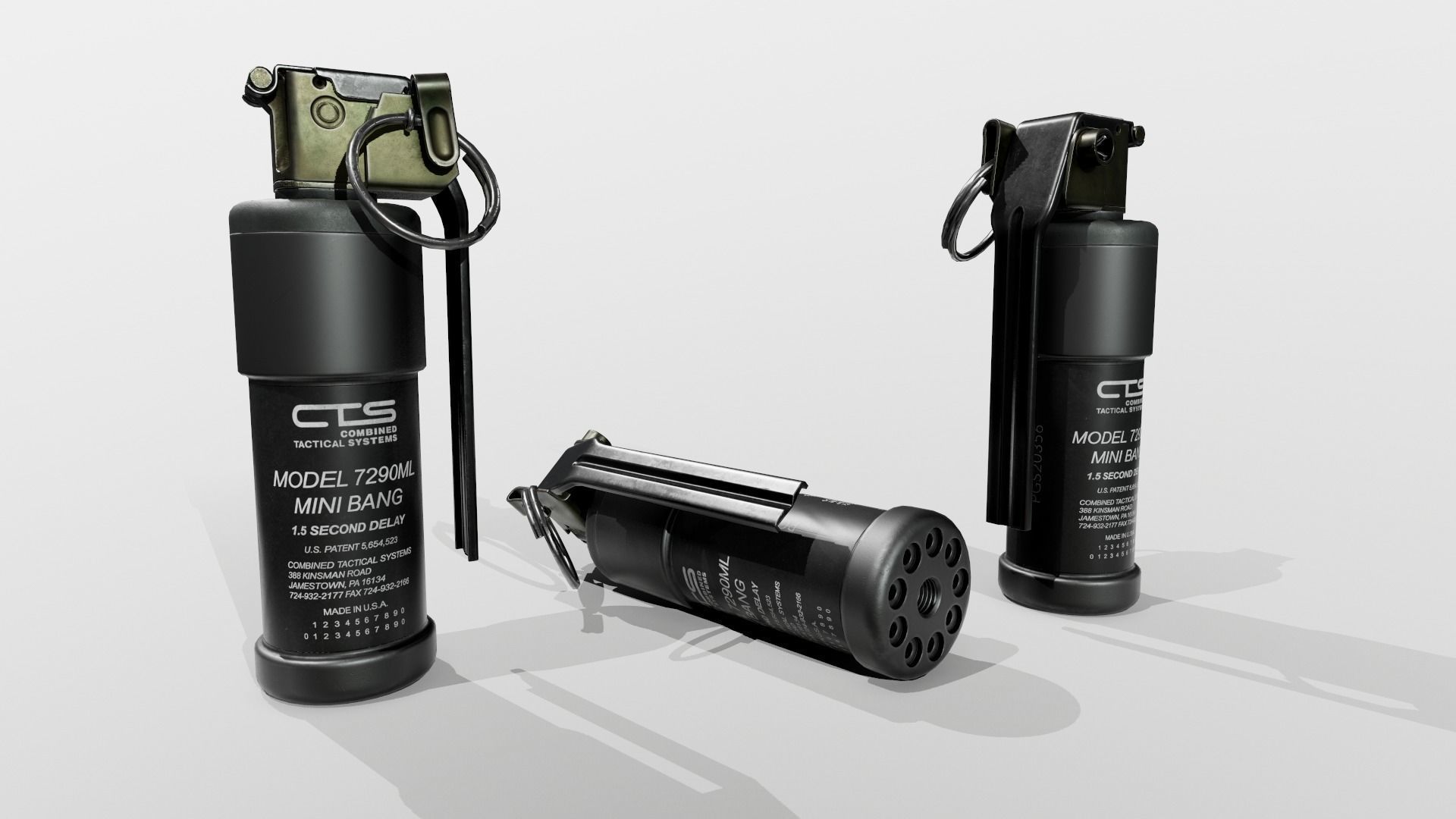 3D model CTS 7290ML Mini Flash Bang Grenade VR / AR / low-poly | CGTrader