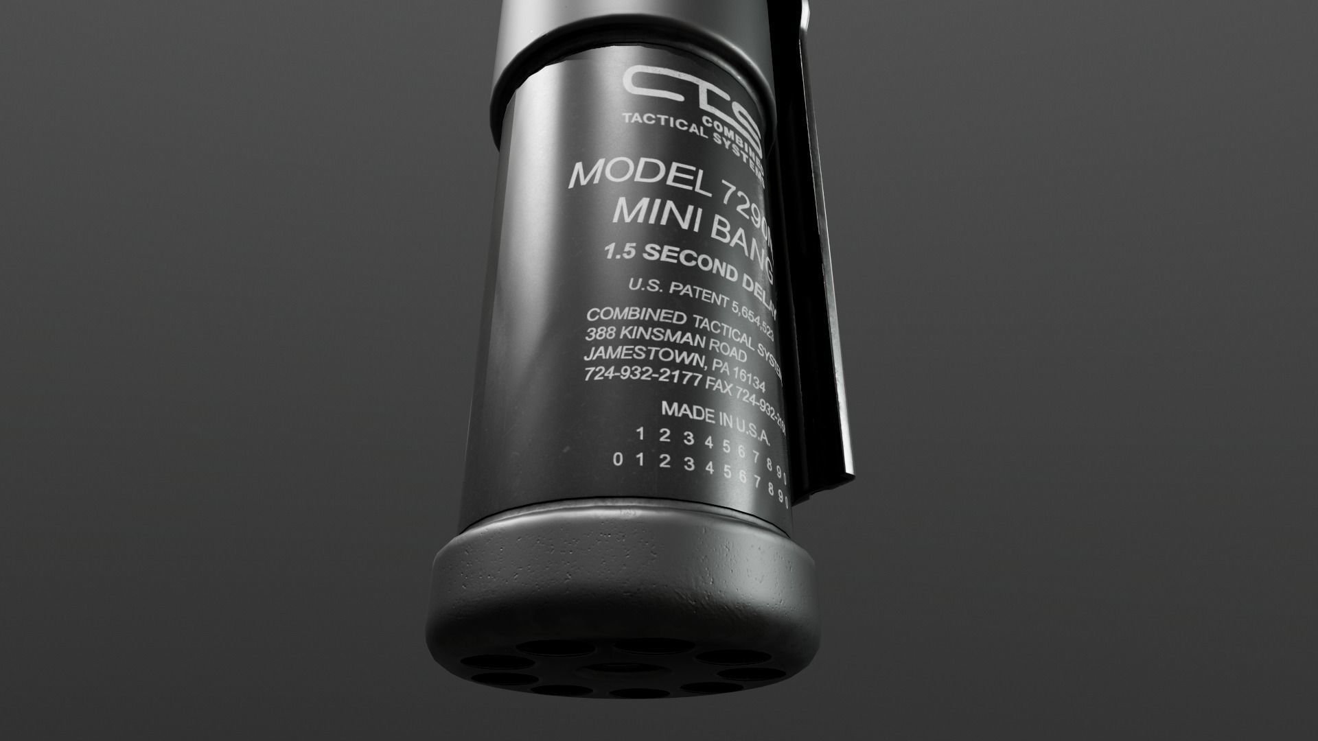 3D model CTS 7290ML Mini Flash Bang Grenade VR / AR / low-poly | CGTrader