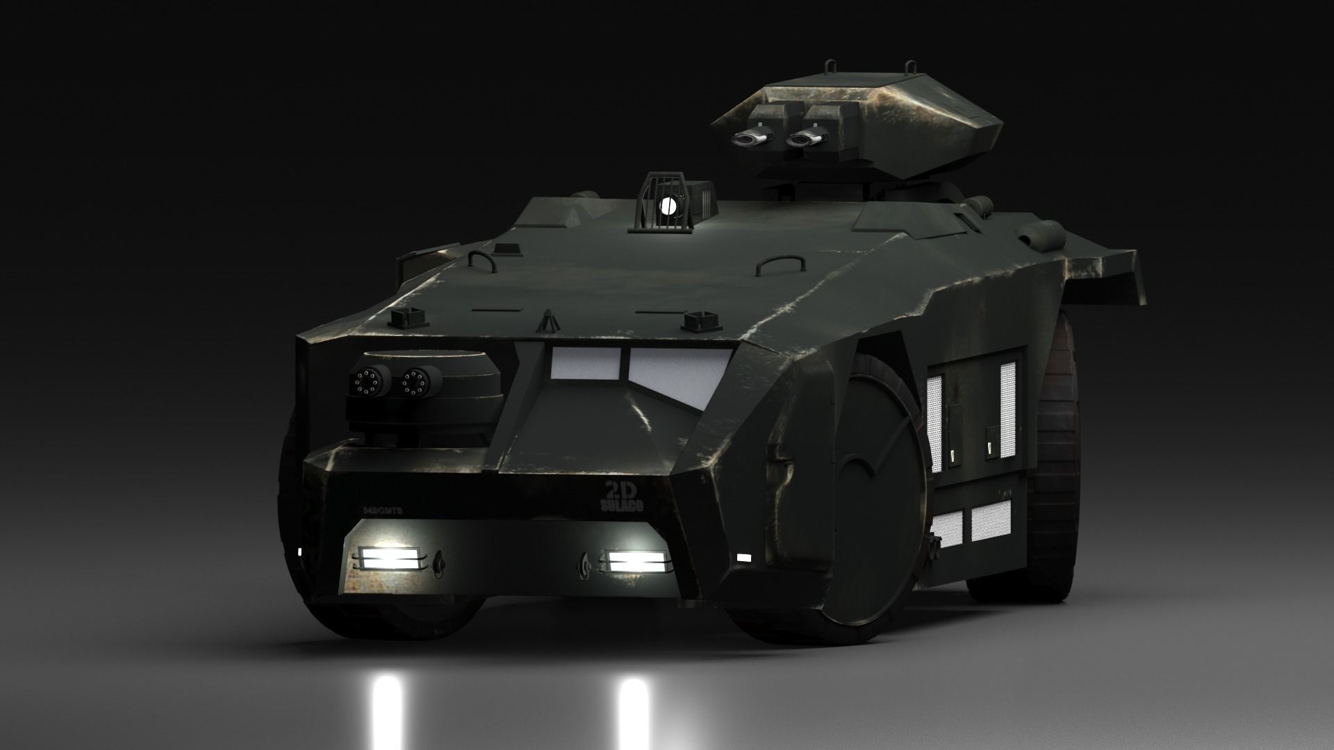 Aliens USMC APC free 3D model rigged | CGTrader