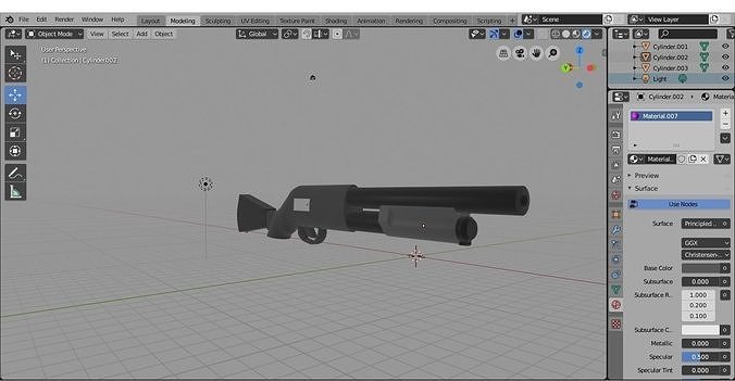 Sgotgun gun free 3D model | CGTrader