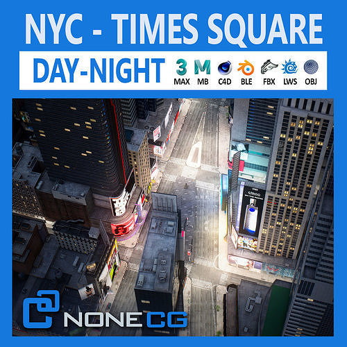NYC Times Square v2 3D model animated | CGTrader