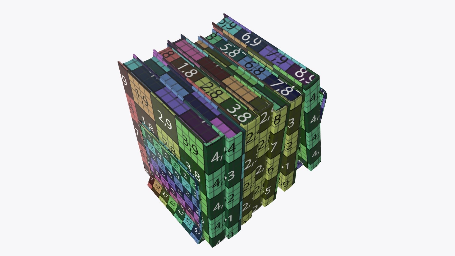 Book mesh holder with books 3D model | CGTrader