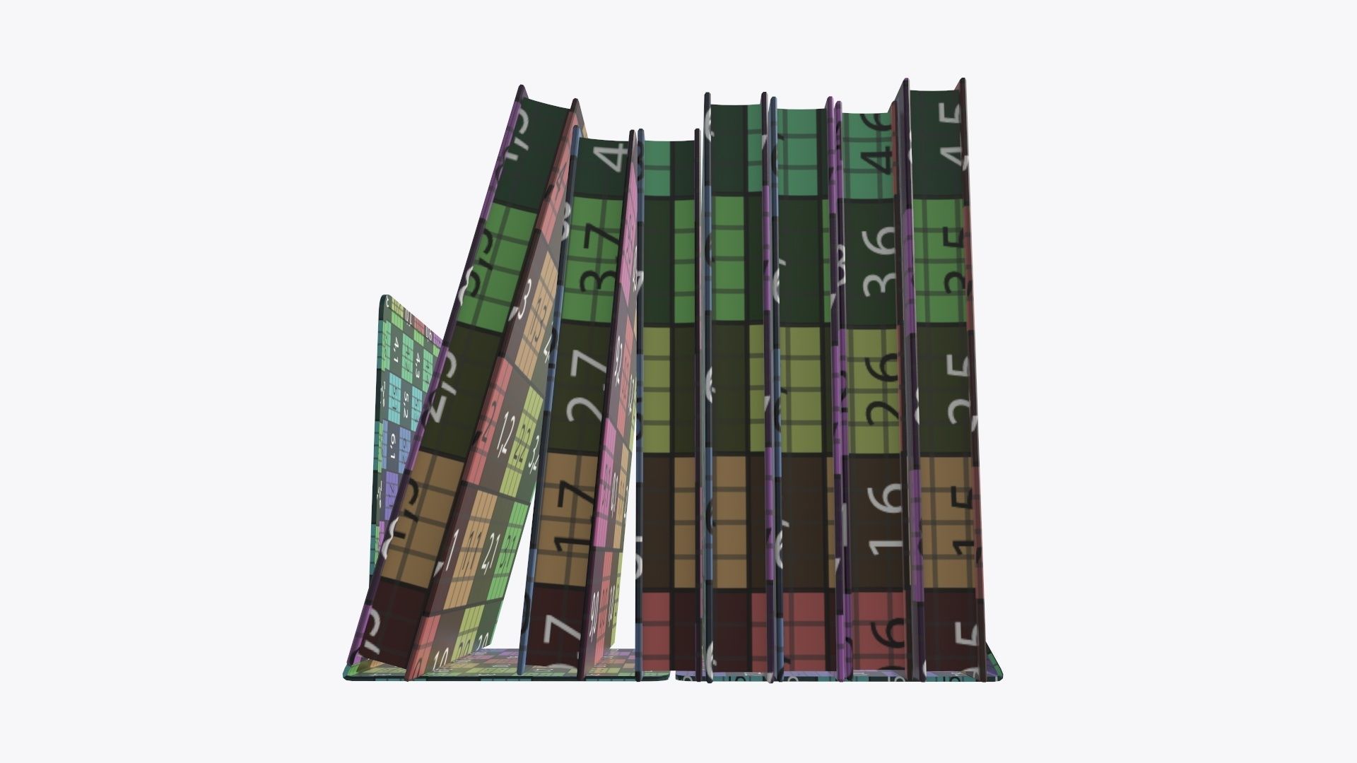 Book mesh holder with books 3D model | CGTrader