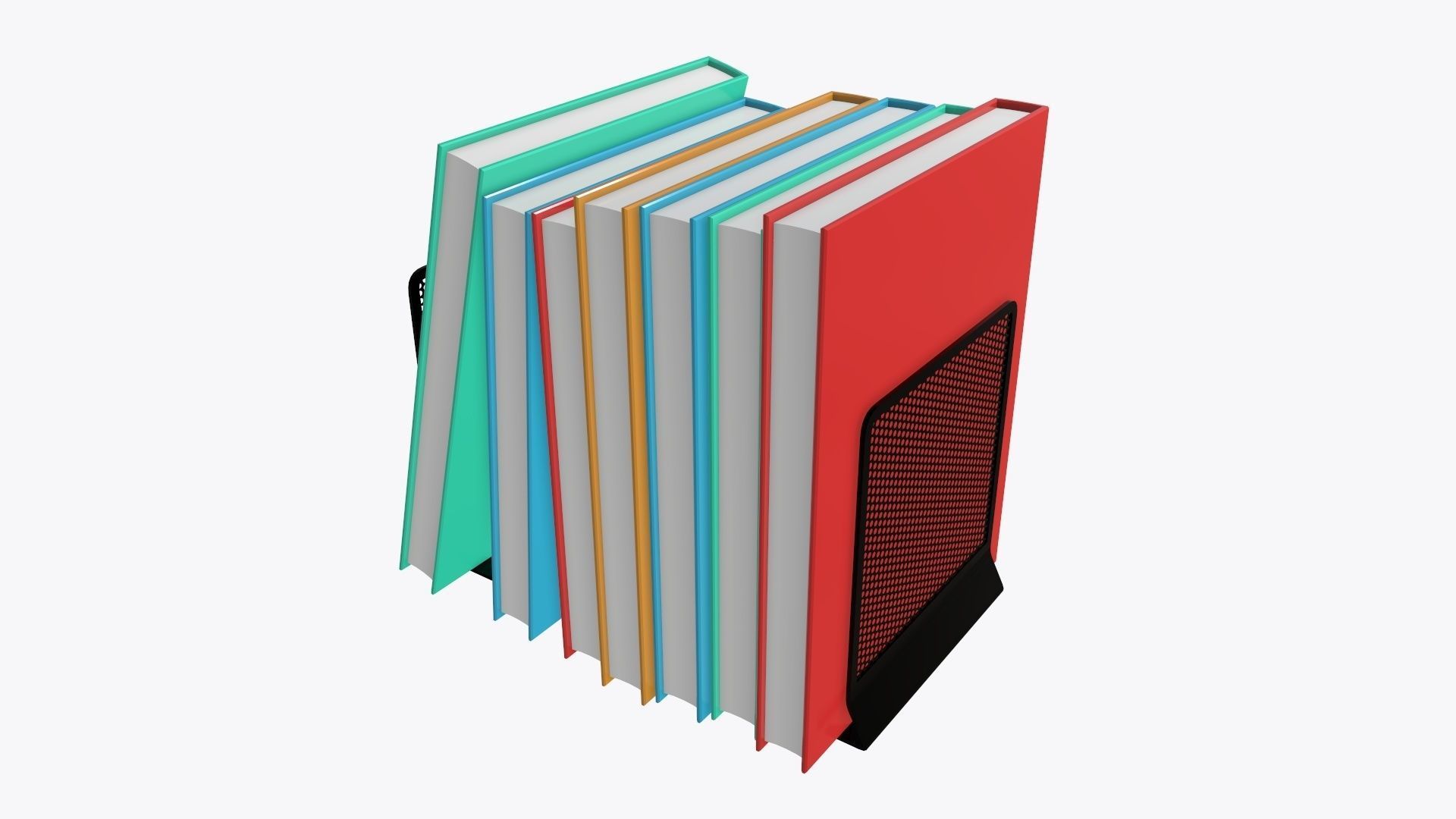 Book mesh holder with books 3D model | CGTrader