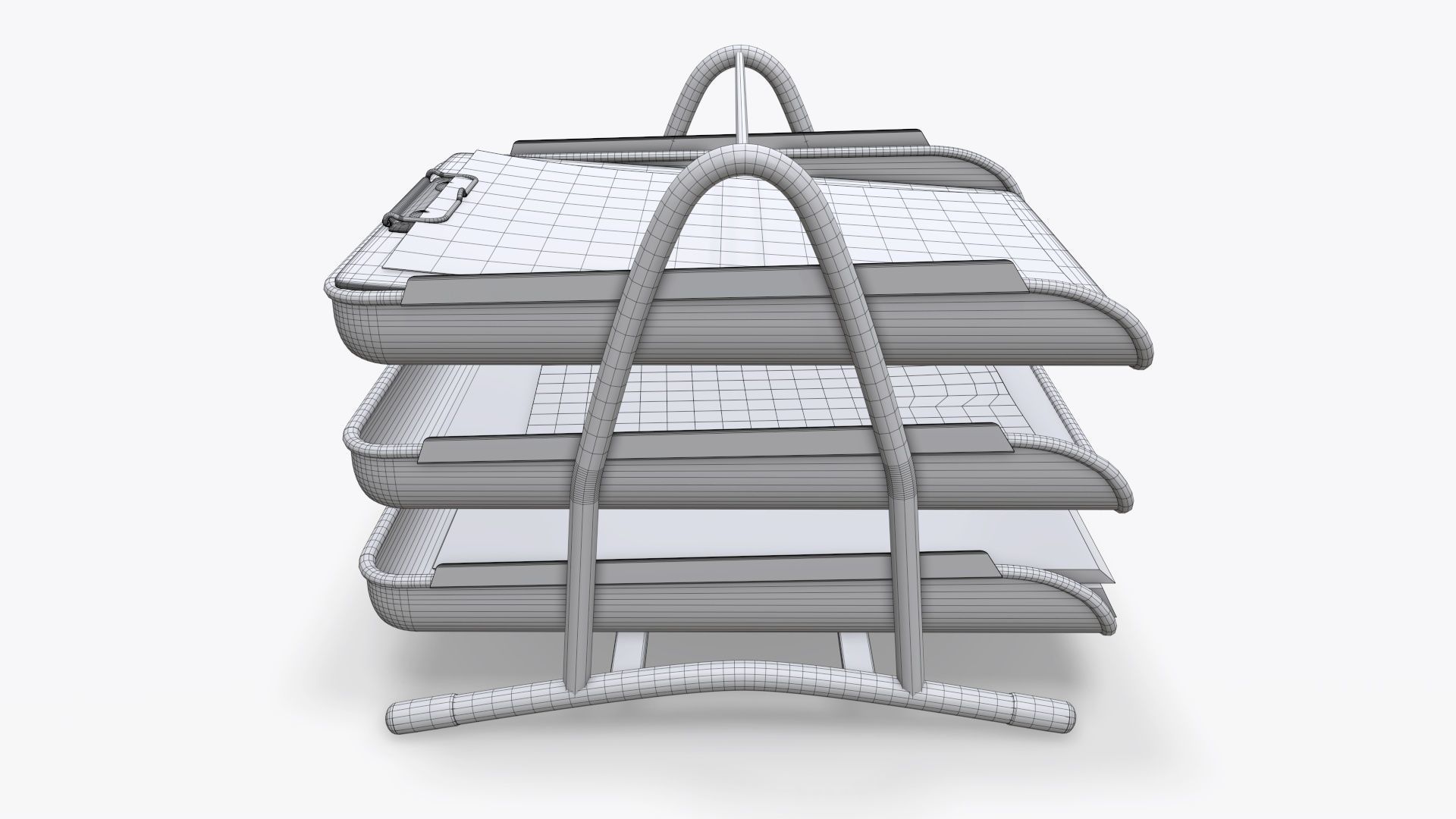 Paper mesh horizontal holder 02 3D model | CGTrader