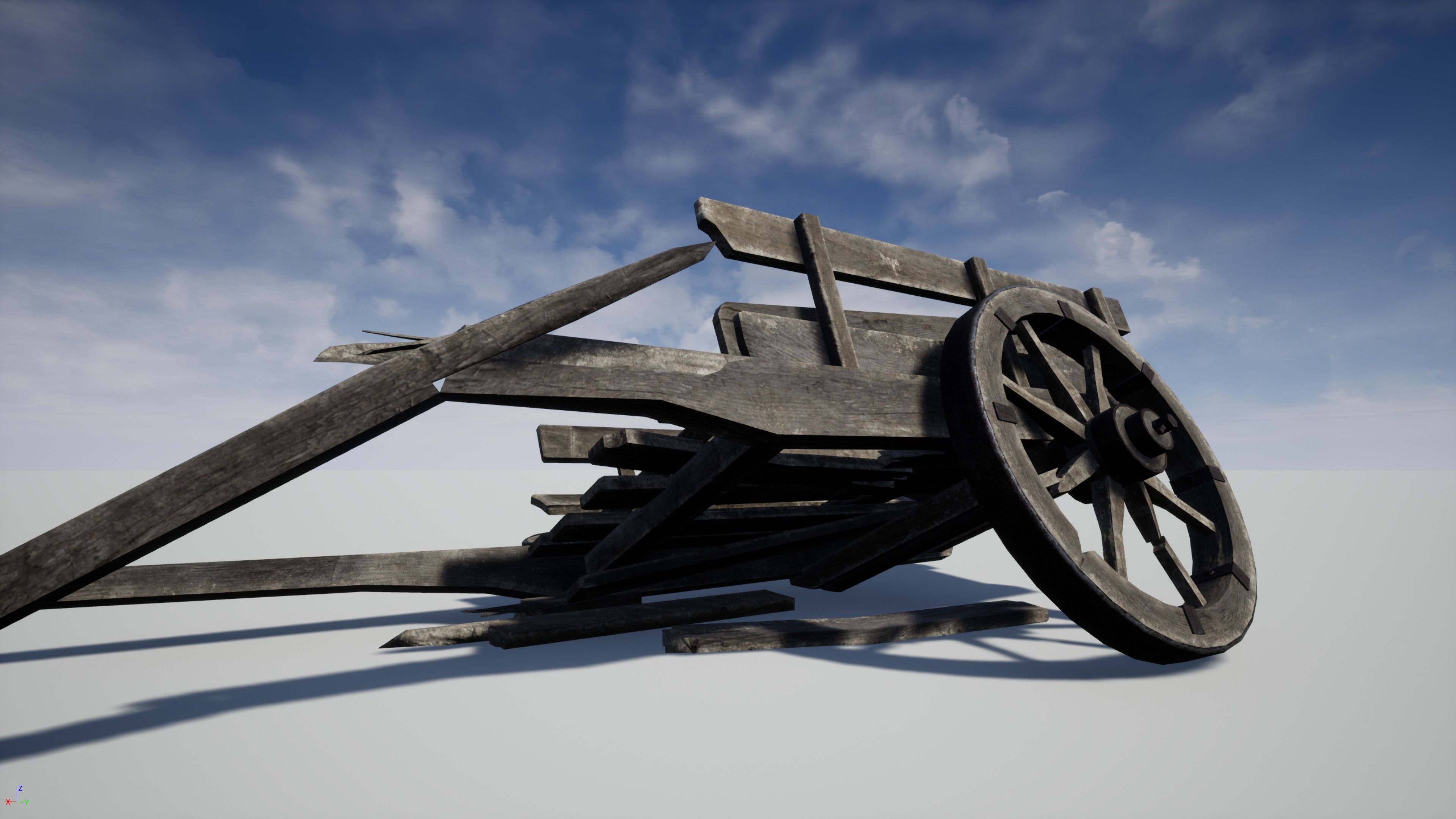 3D model Broken Cart VR / AR / low-poly | CGTrader