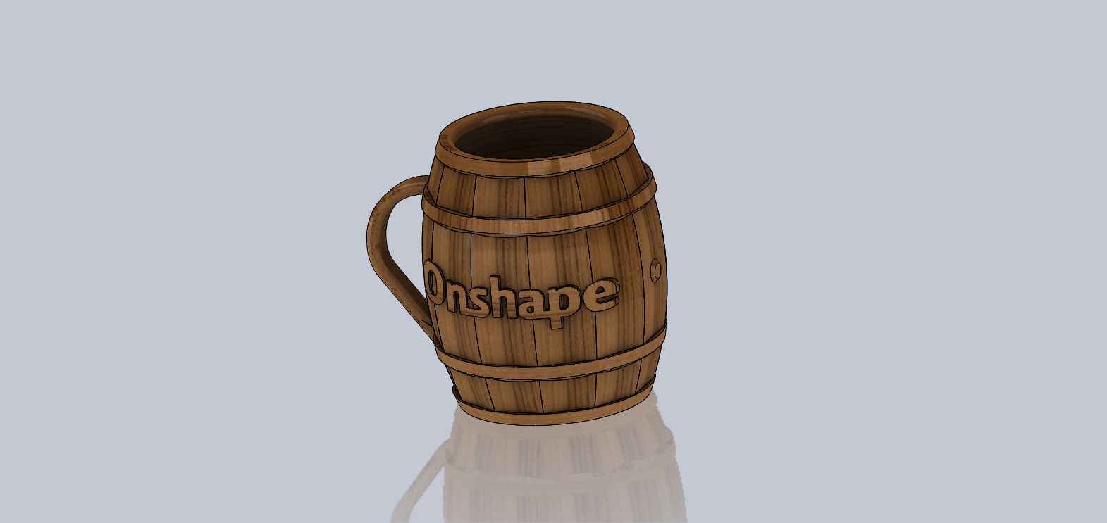 Onshape Barrel Mug 3D model 3D printable | CGTrader