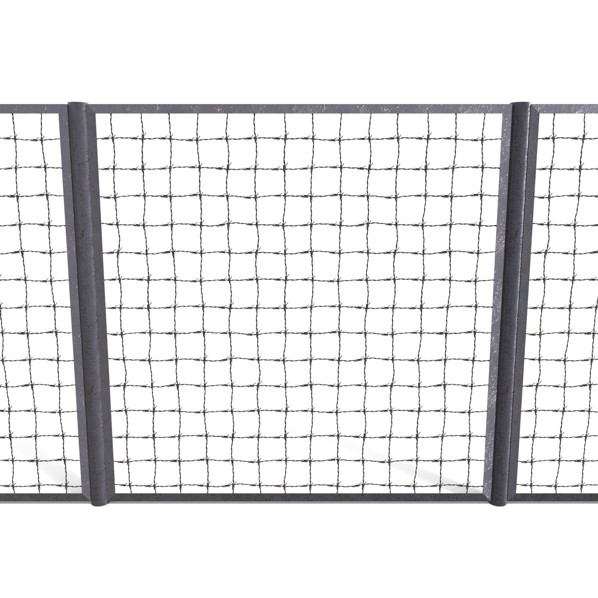 3D model Low Poly Modular Fence 16 VR / AR / low-poly | CGTrader