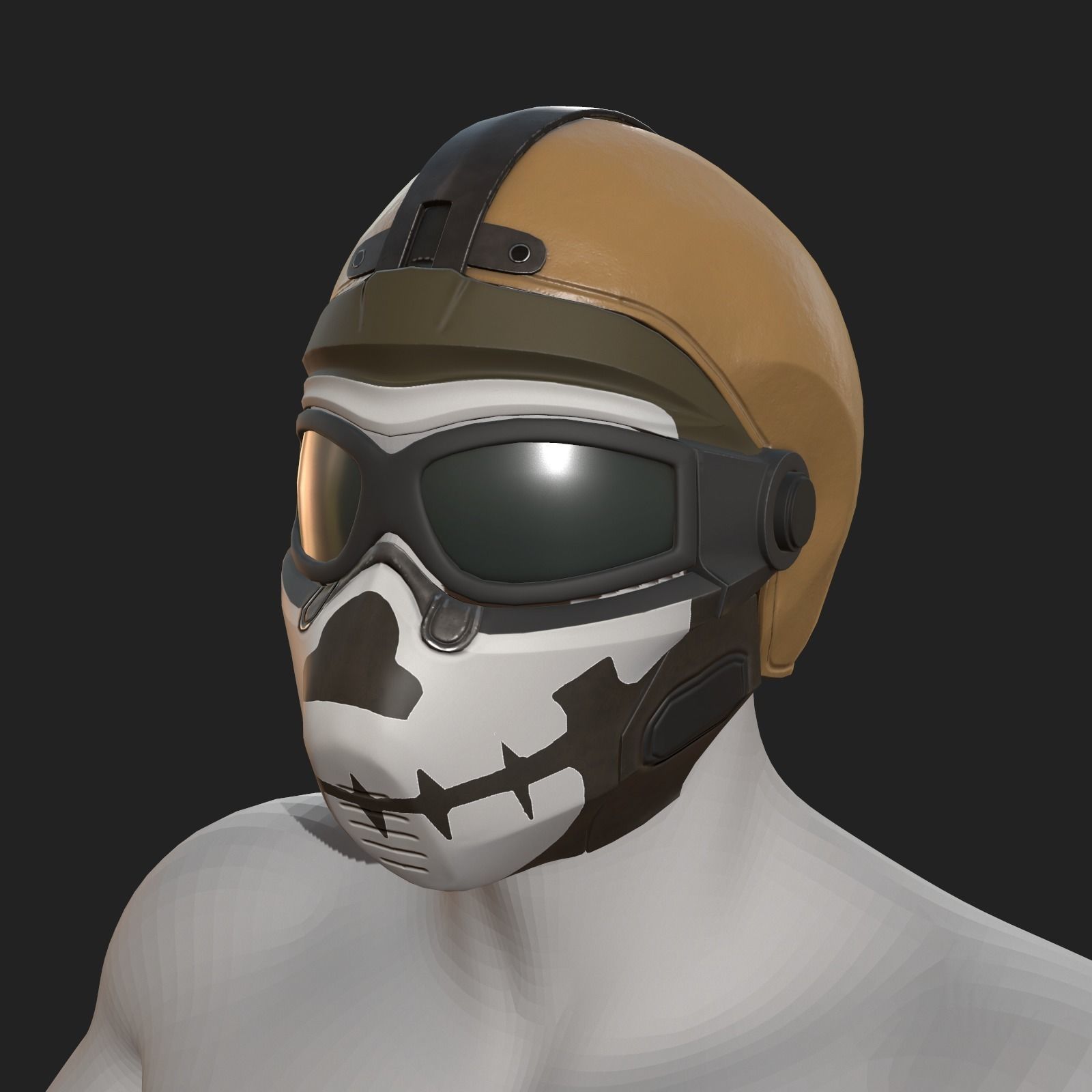 3D model Helmet scifi military combat soldier cyborg armor hats VR / AR ...