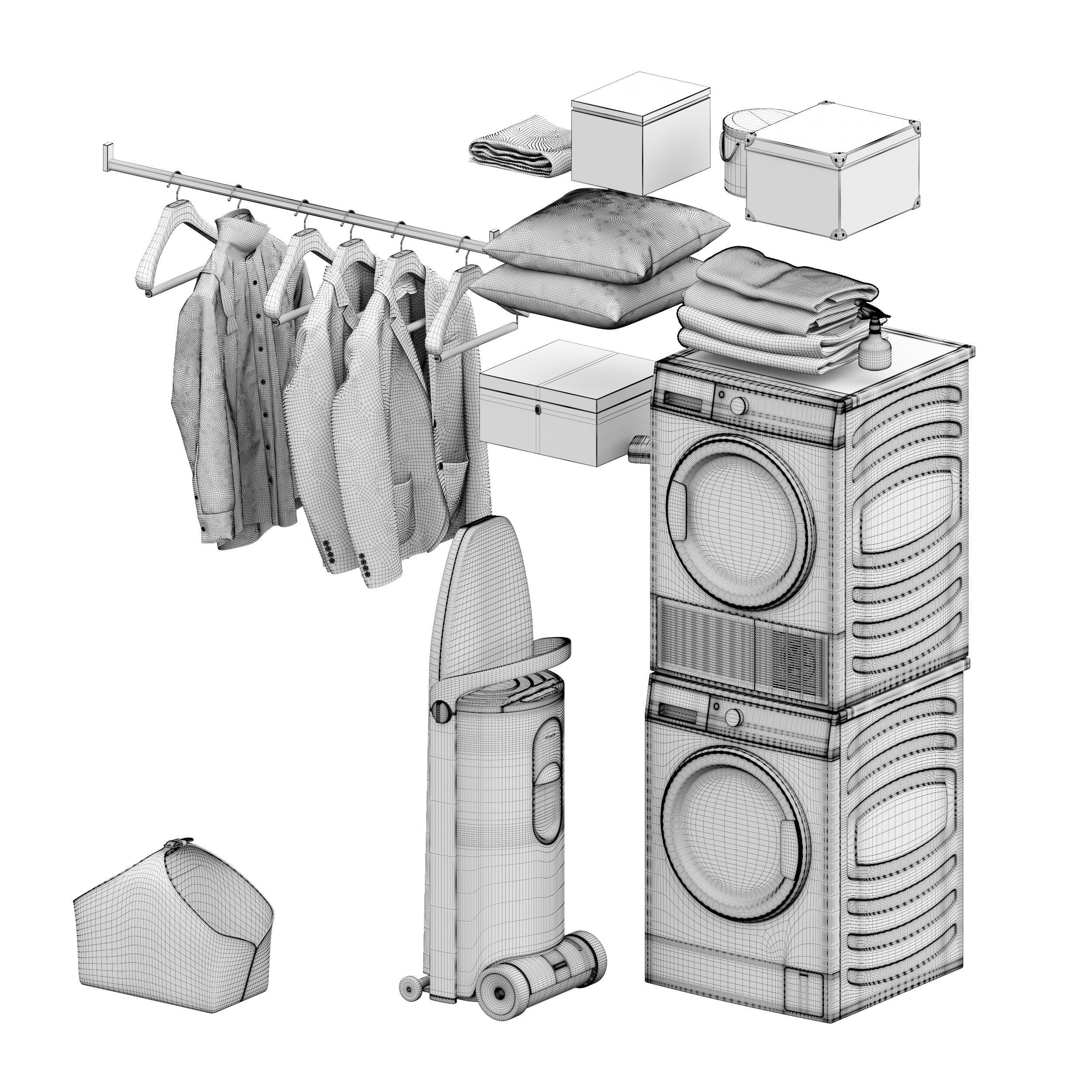 LAUNDRY SET 3D model | CGTrader