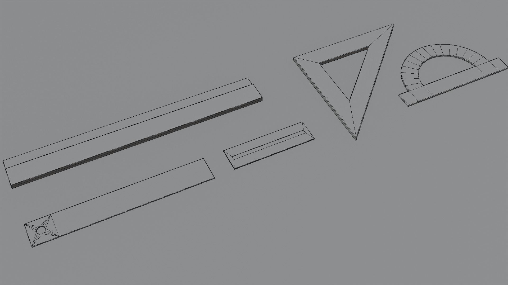 3D model Math Geometry Tool Set VR / AR / low-poly | CGTrader