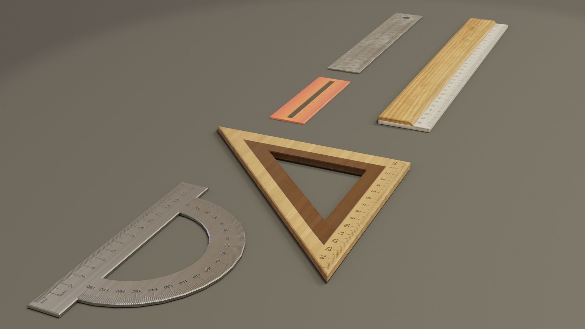 3D model Math Geometry Tool Set VR / AR / low-poly | CGTrader
