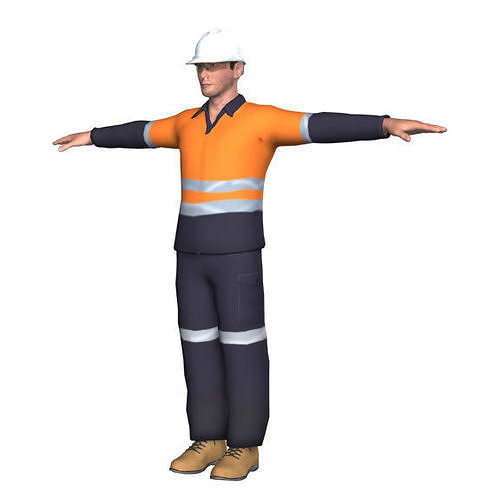 Workman Construction Mining Worker 3D model 3D model | CGTrader