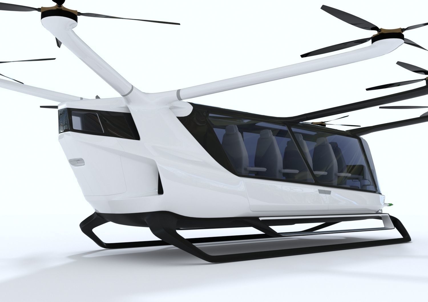 Hydrogen powered Air Bus with Interior 3D model | CGTrader