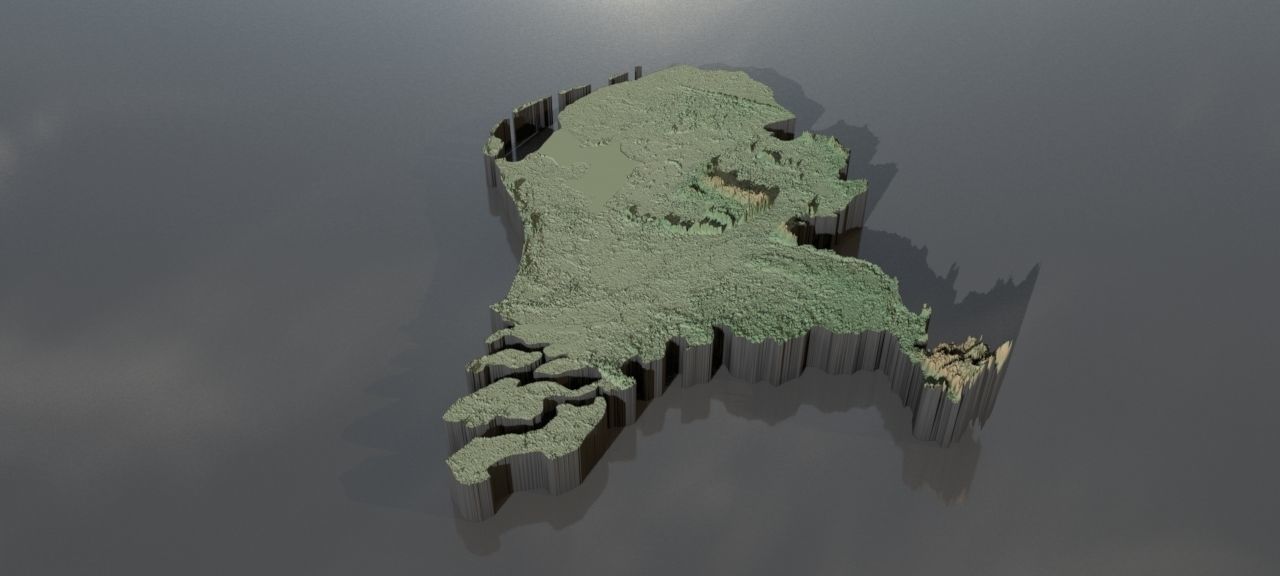 3D model Collection of heightmaps and geometry for