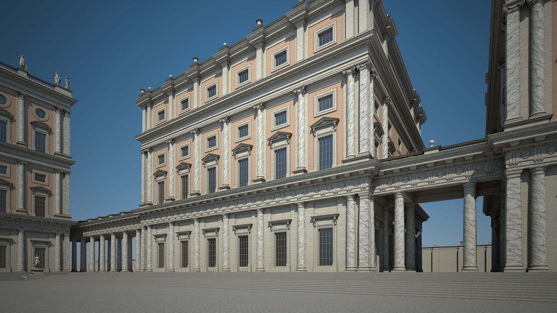 Courtyard of a Royal Palace 3D model | CGTrader