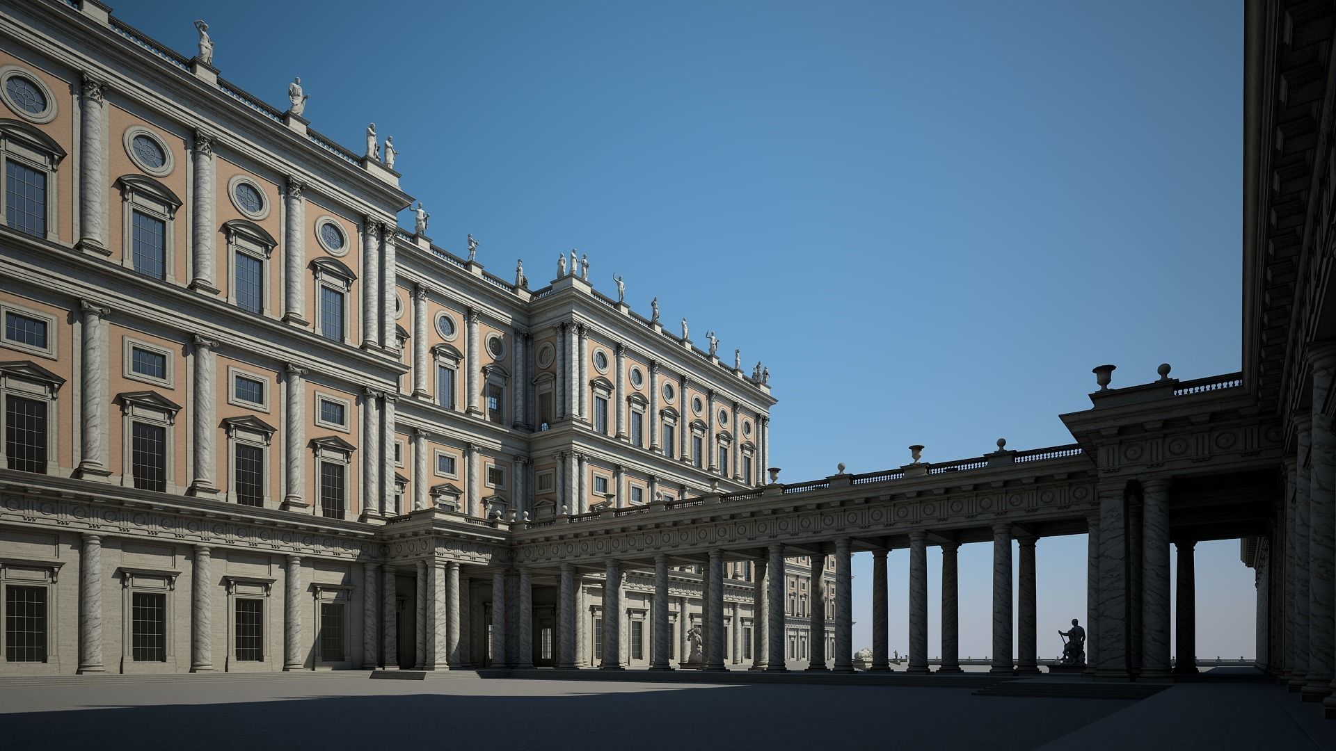 Courtyard of a Royal Palace 3D model | CGTrader