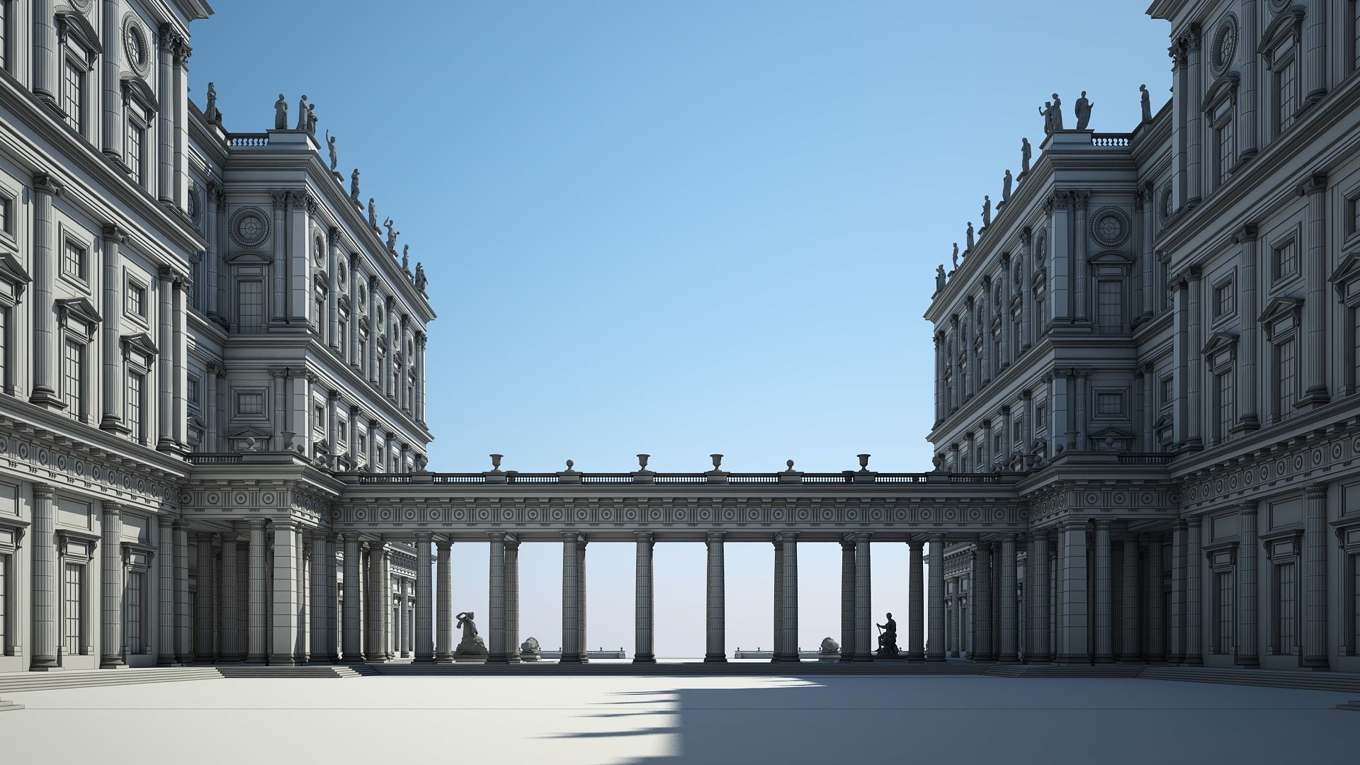 Courtyard of a Royal Palace 3D model | CGTrader