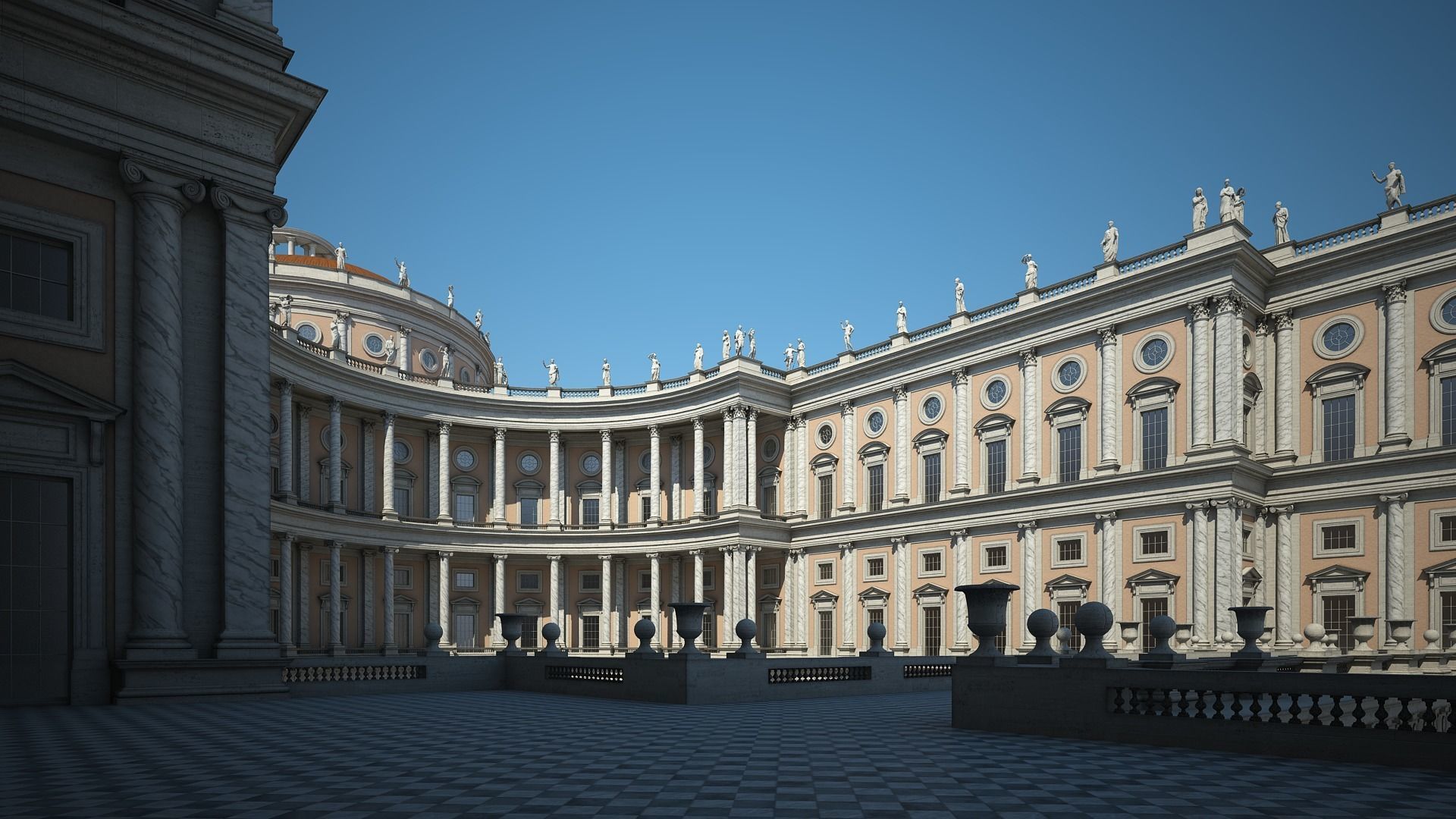 Courtyard of a Royal Palace 3D model | CGTrader