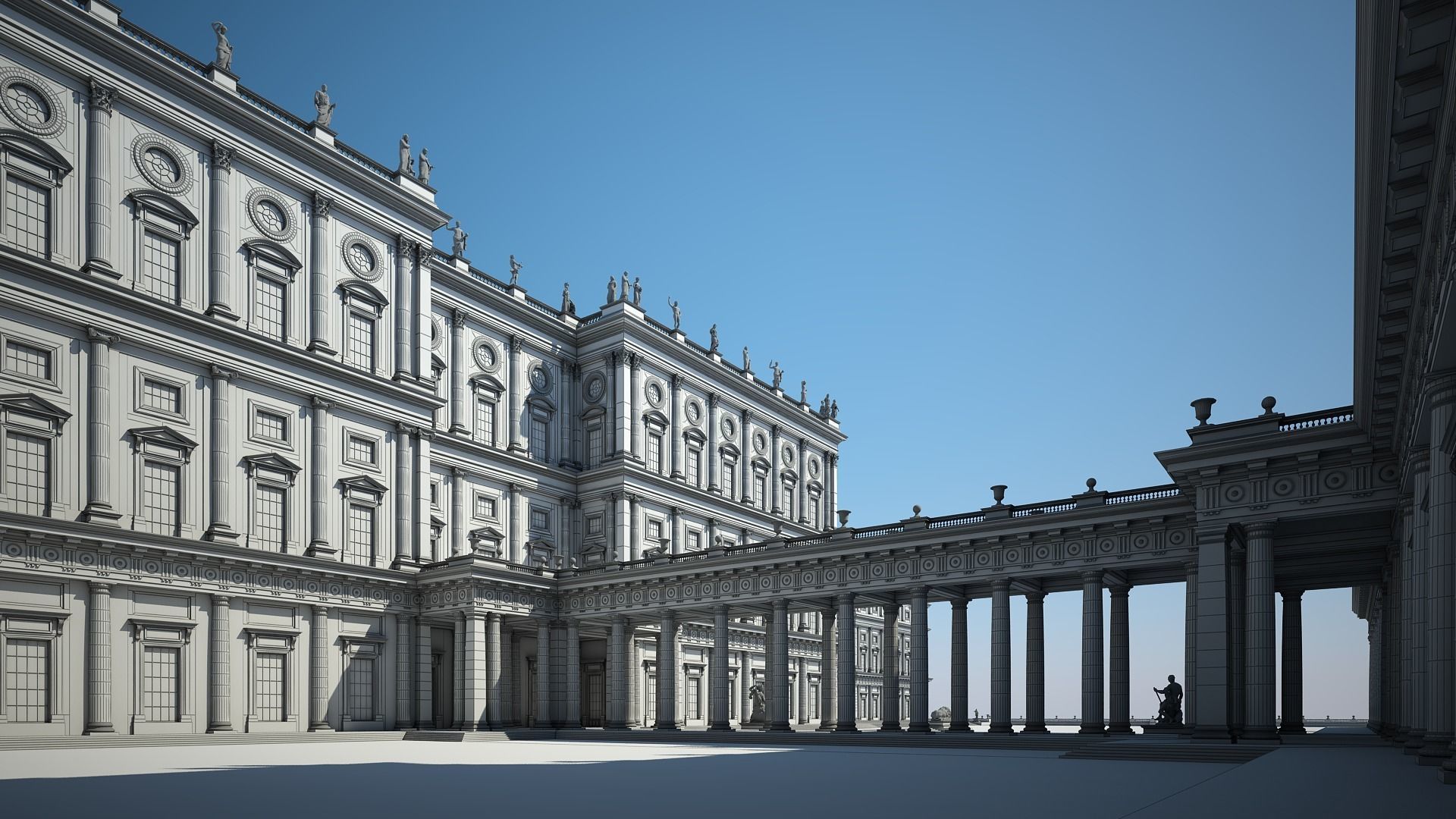 Courtyard of a Royal Palace 3D model | CGTrader