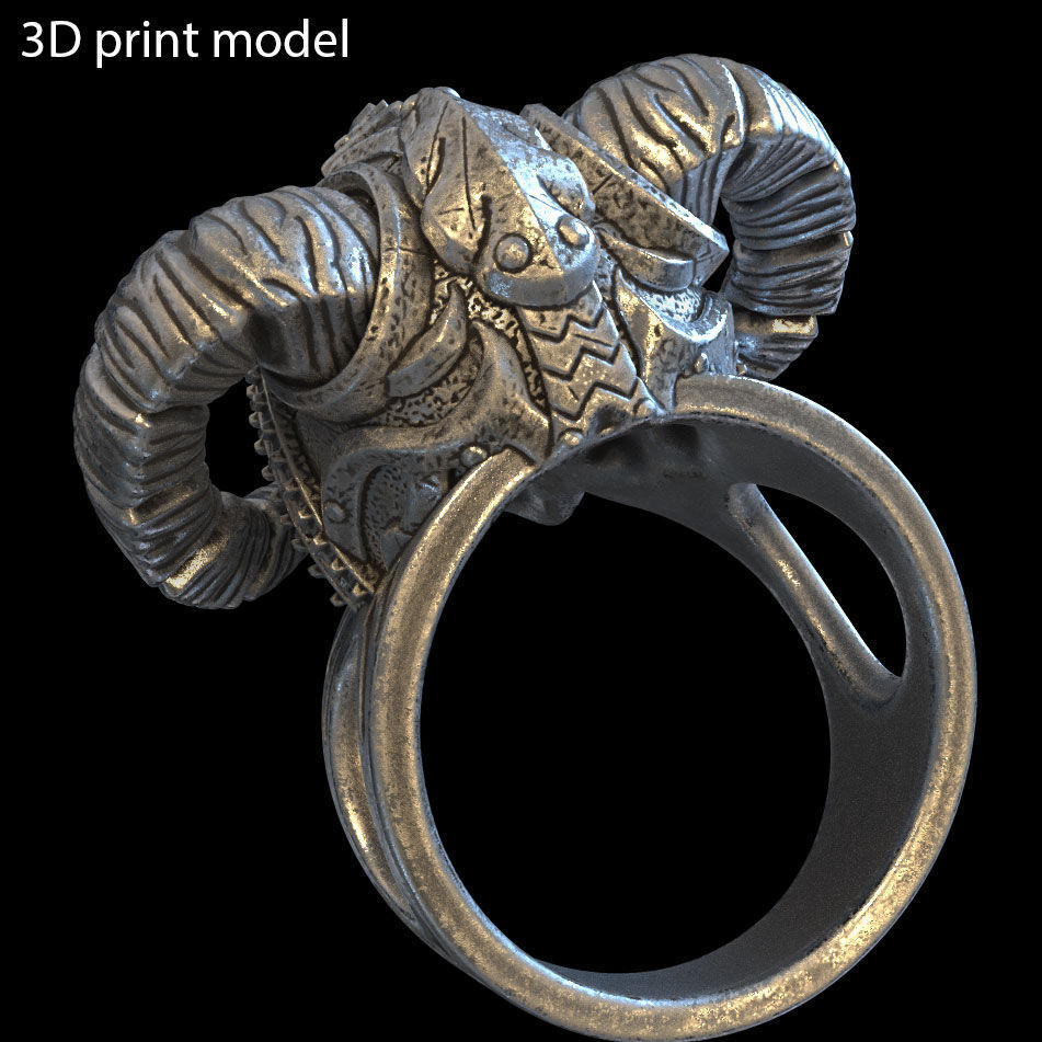 skull ring jewelry demon vol4 3D model 3D printable | CGTrader