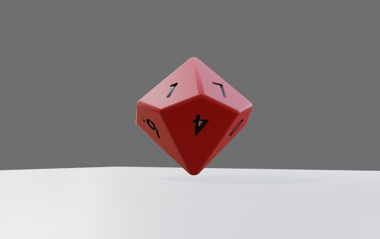 3D model Dice Ten Sides High Poly - Dado Dez Lados VR / AR / low-poly ...