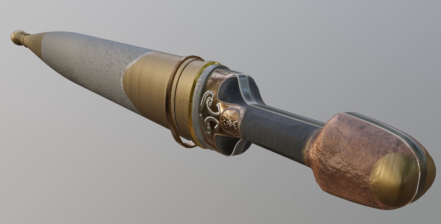 Circassian Dagger - Cerkes Hanceri free VR / AR / low-poly 3D model ...