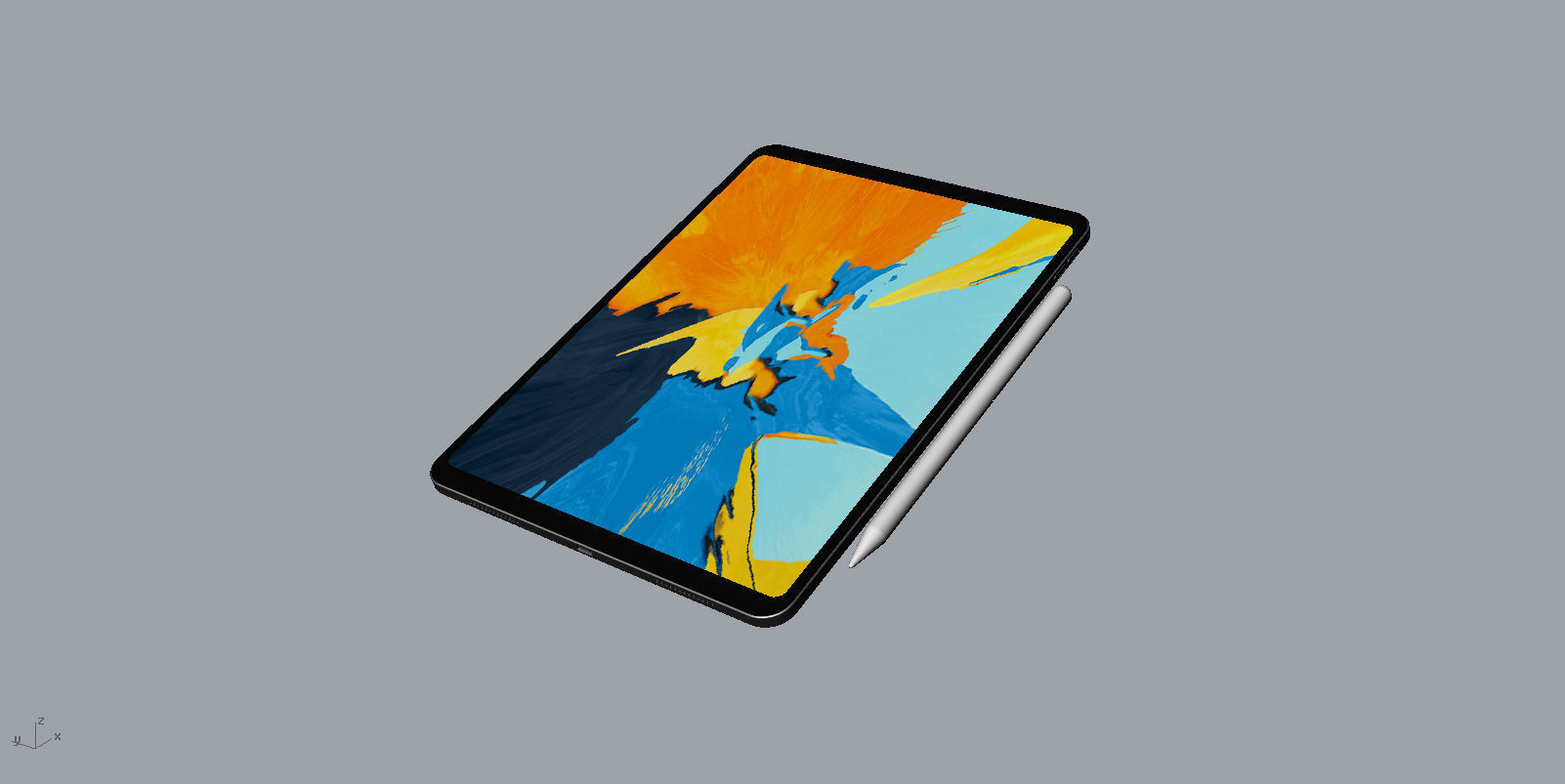 Realistic apple ipad11 space grey 3D model 3D print model 3D model 3D ...