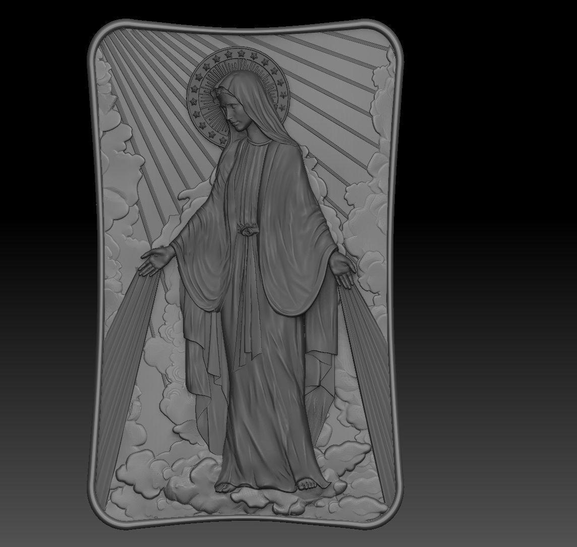 mother of Jesus Christ Mary Relief 3D model 3D printable | CGTrader